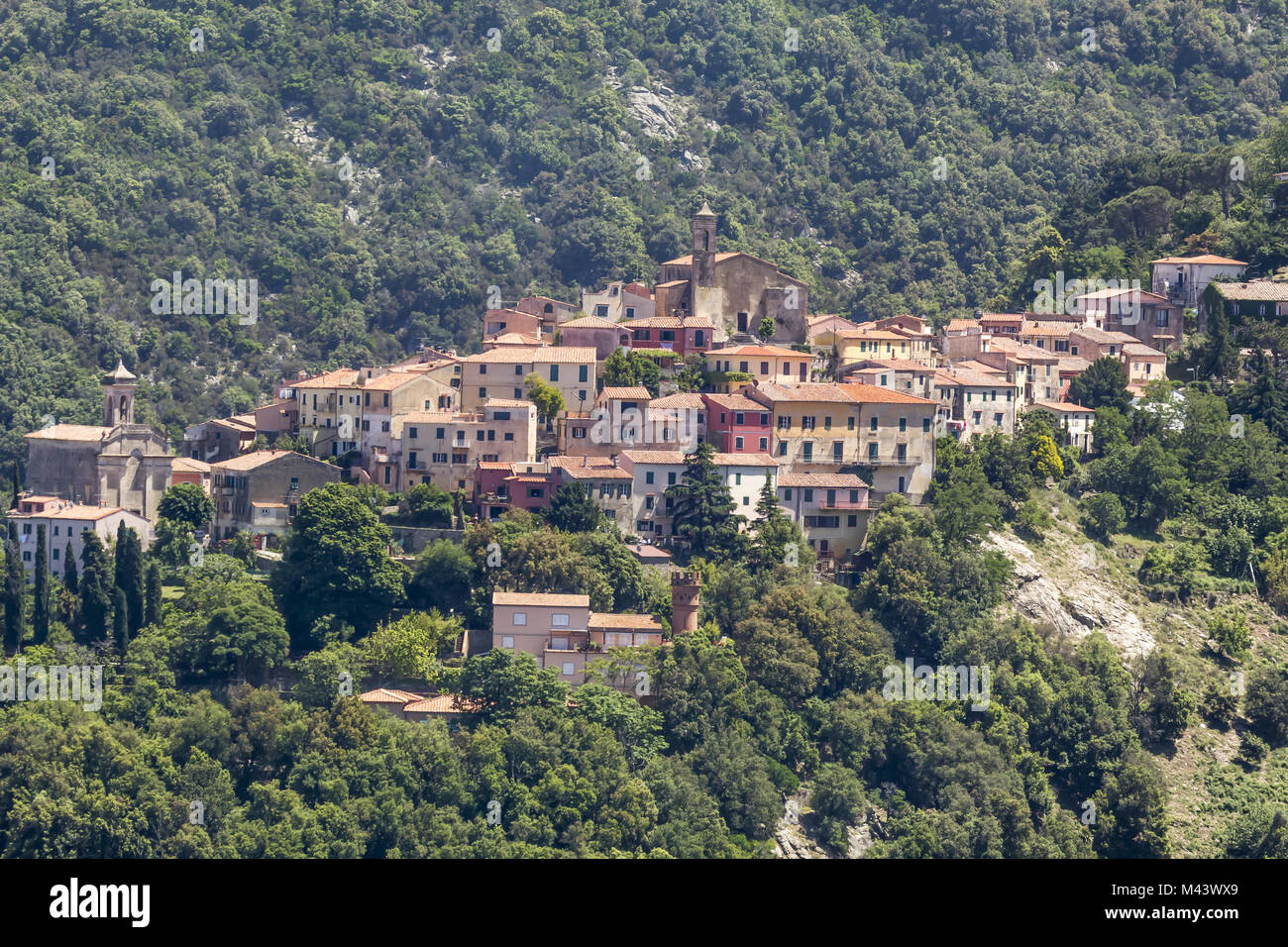 Mountain village of Poggio, Elba island, Tuscany Stock Photo - Alamy