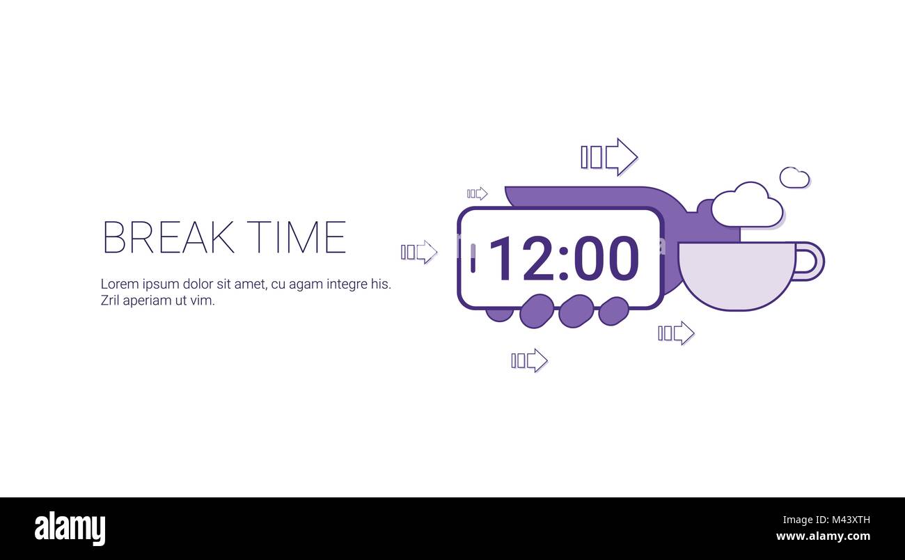 Coffee Break Time Web Banner With Copy Space Business Management ...