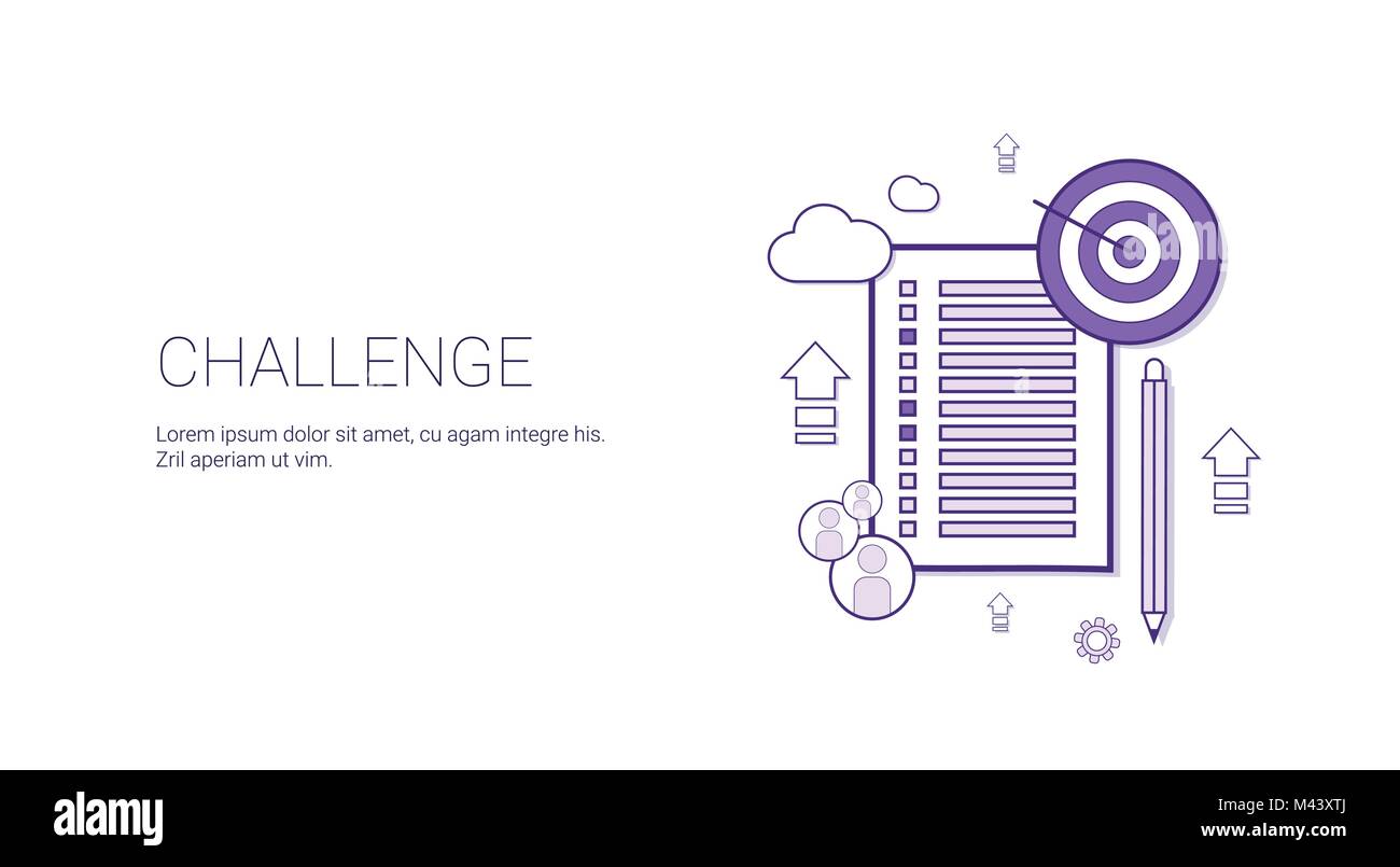 Challenge Web Banner With Copy Space Business Motivation Concept Stock ...