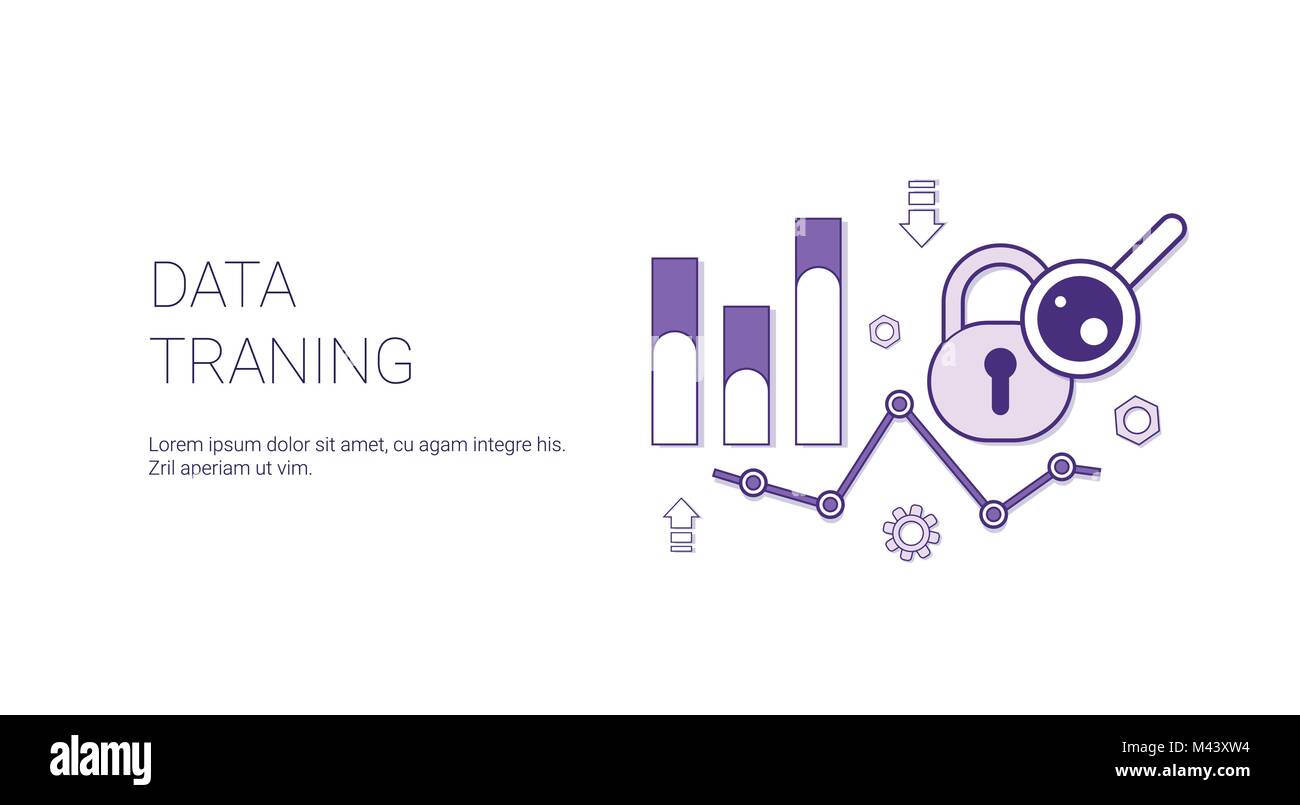 Data Traning Web Banner With Copy Space Business Finance Analysis ...