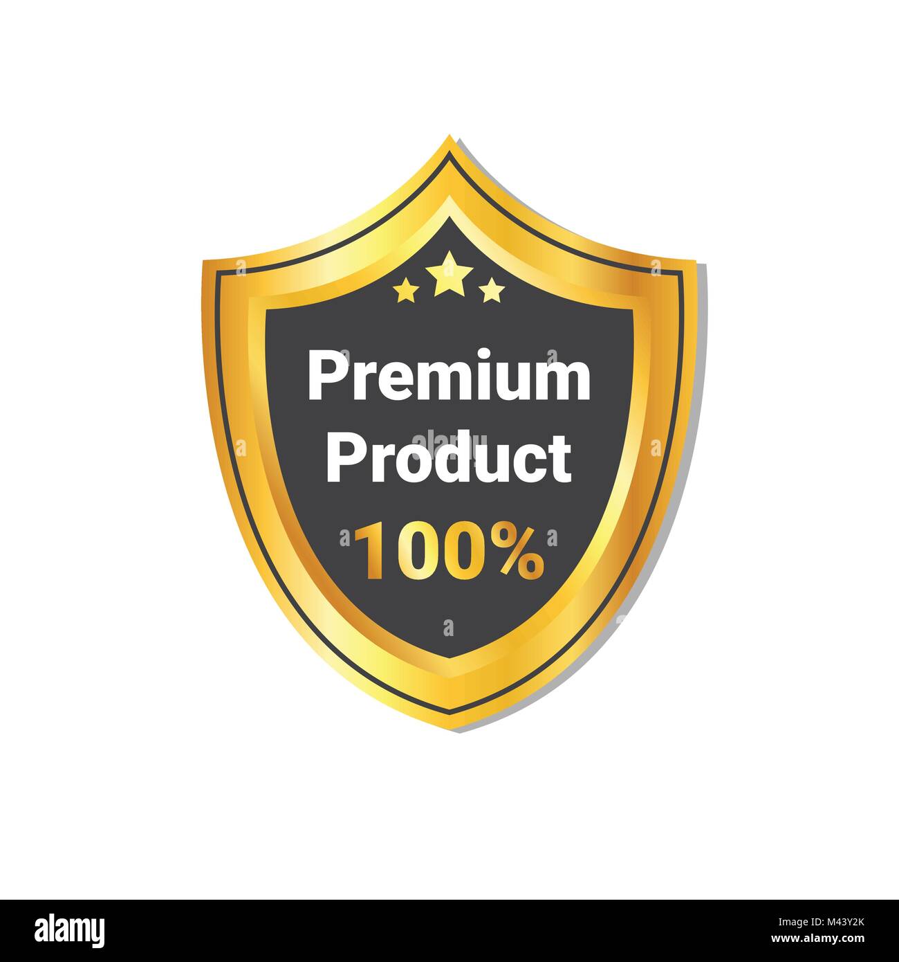 Premium Product Label Golden Shield Seal Isolated Stock Vector Image ...