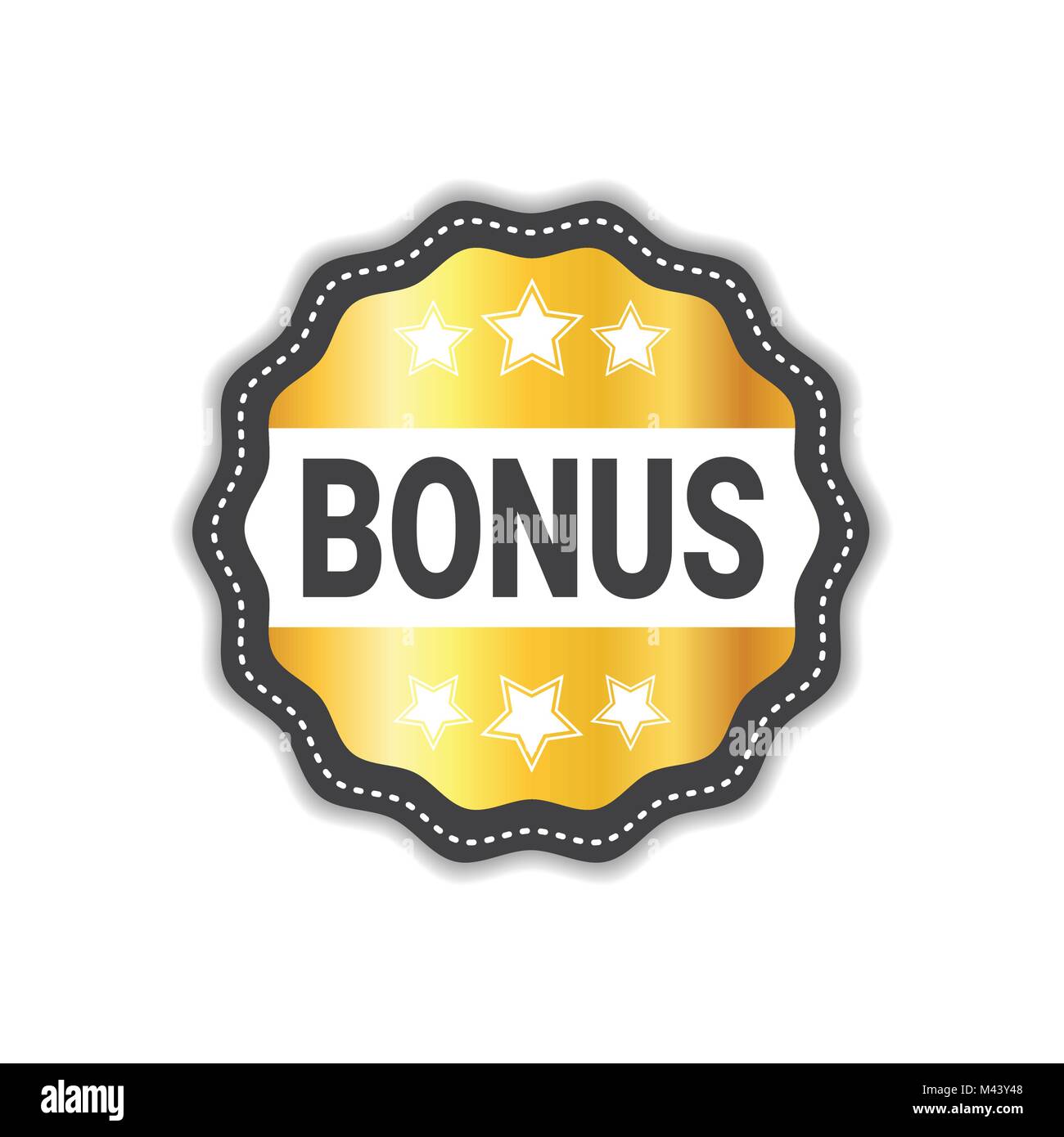 Bonus Label Sticker Golden Icon Seal Sale Sign Isolated Stock Vector ...