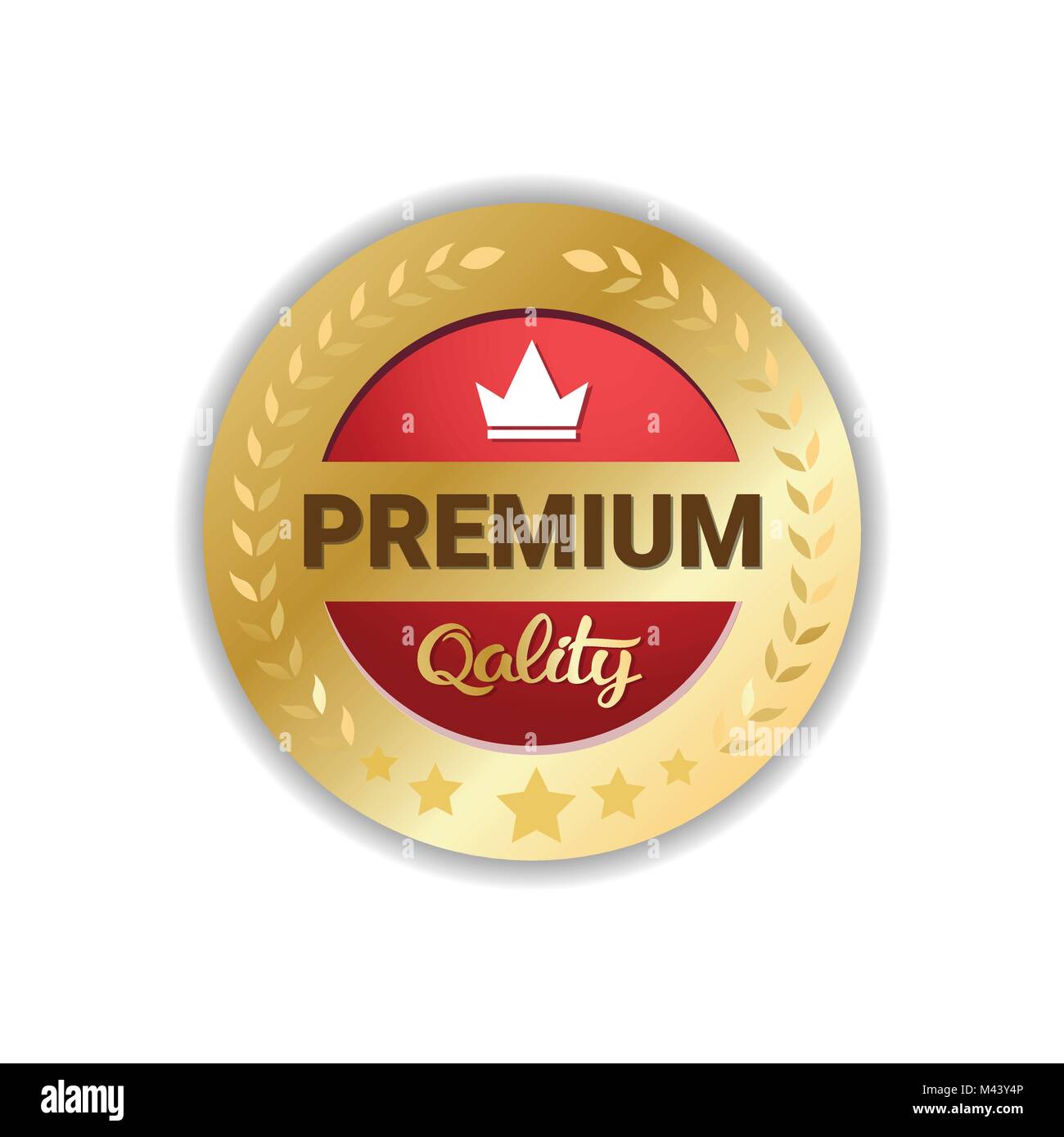 Gold medal sticker seal certificate Stock Vector Images - Alamy