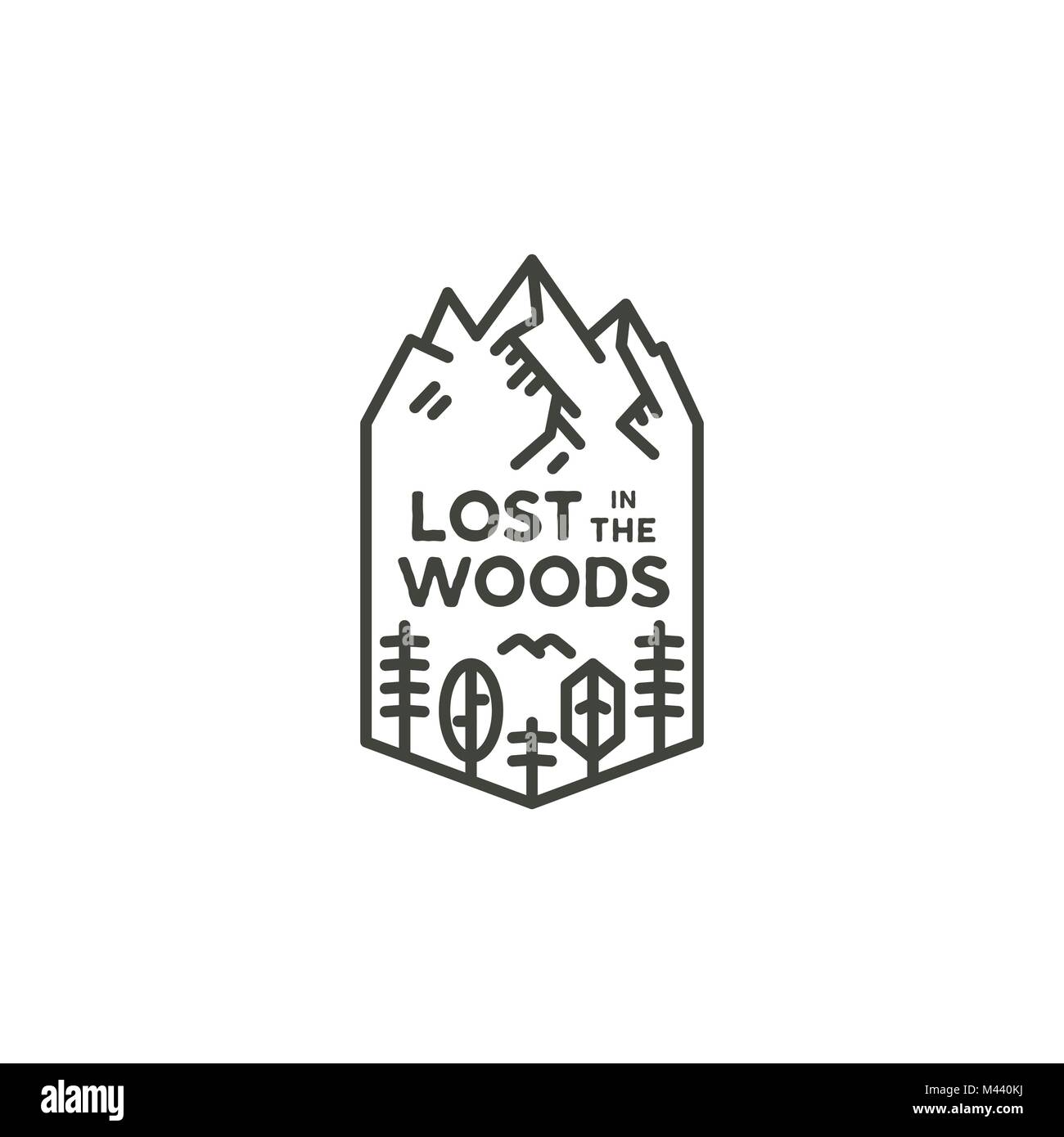 Tree line trail Stock Vector Images - Alamy