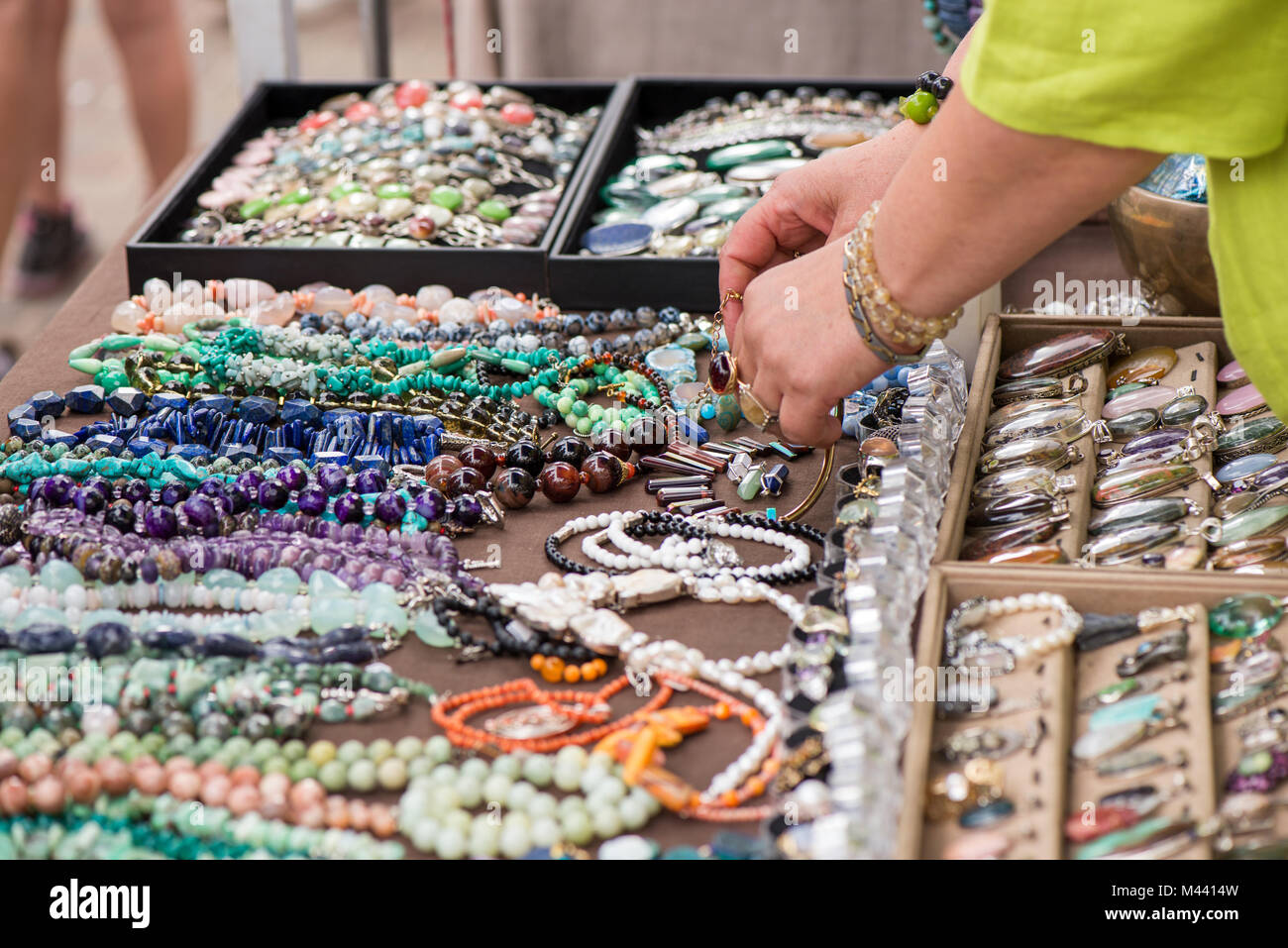 Woman rose quartz ring hi-res stock photography and images - Alamy