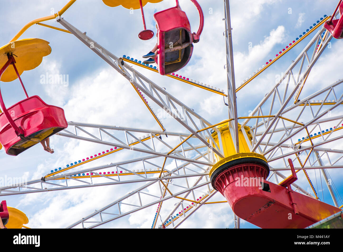 Colorful Roller Coaster Seats Amusement High Resolution Stock ...