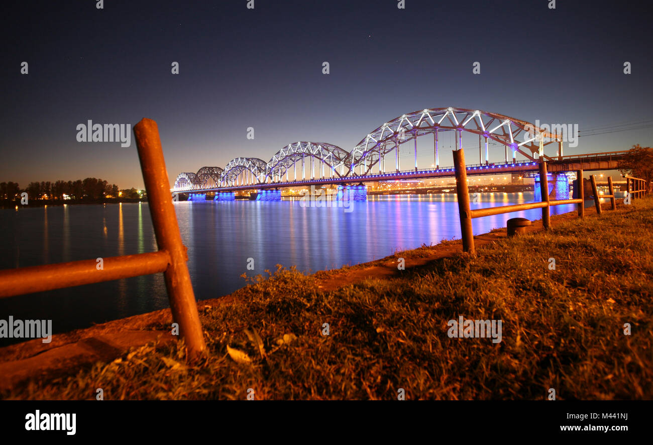 architectural connction bridge over the sea Stock Photo - Alamy