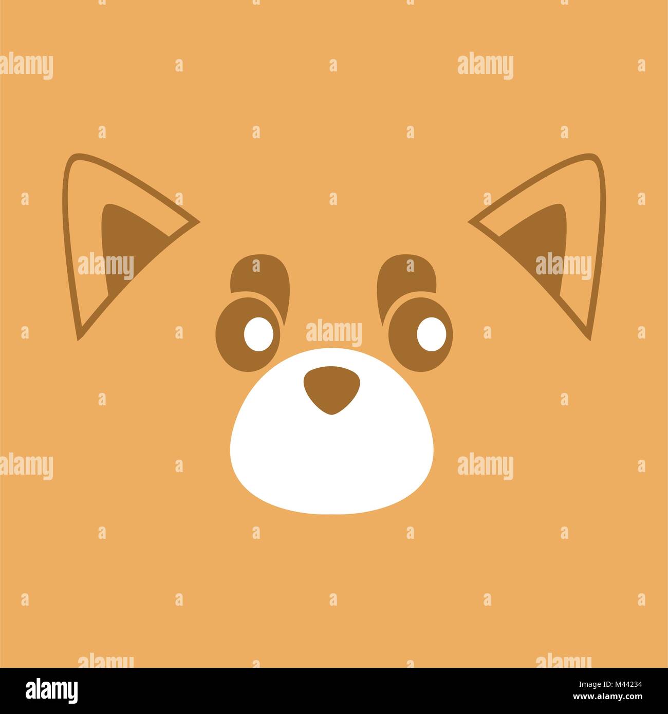 Cute Brown Raccoon Face Background Vector Illustration Graphic Design ...