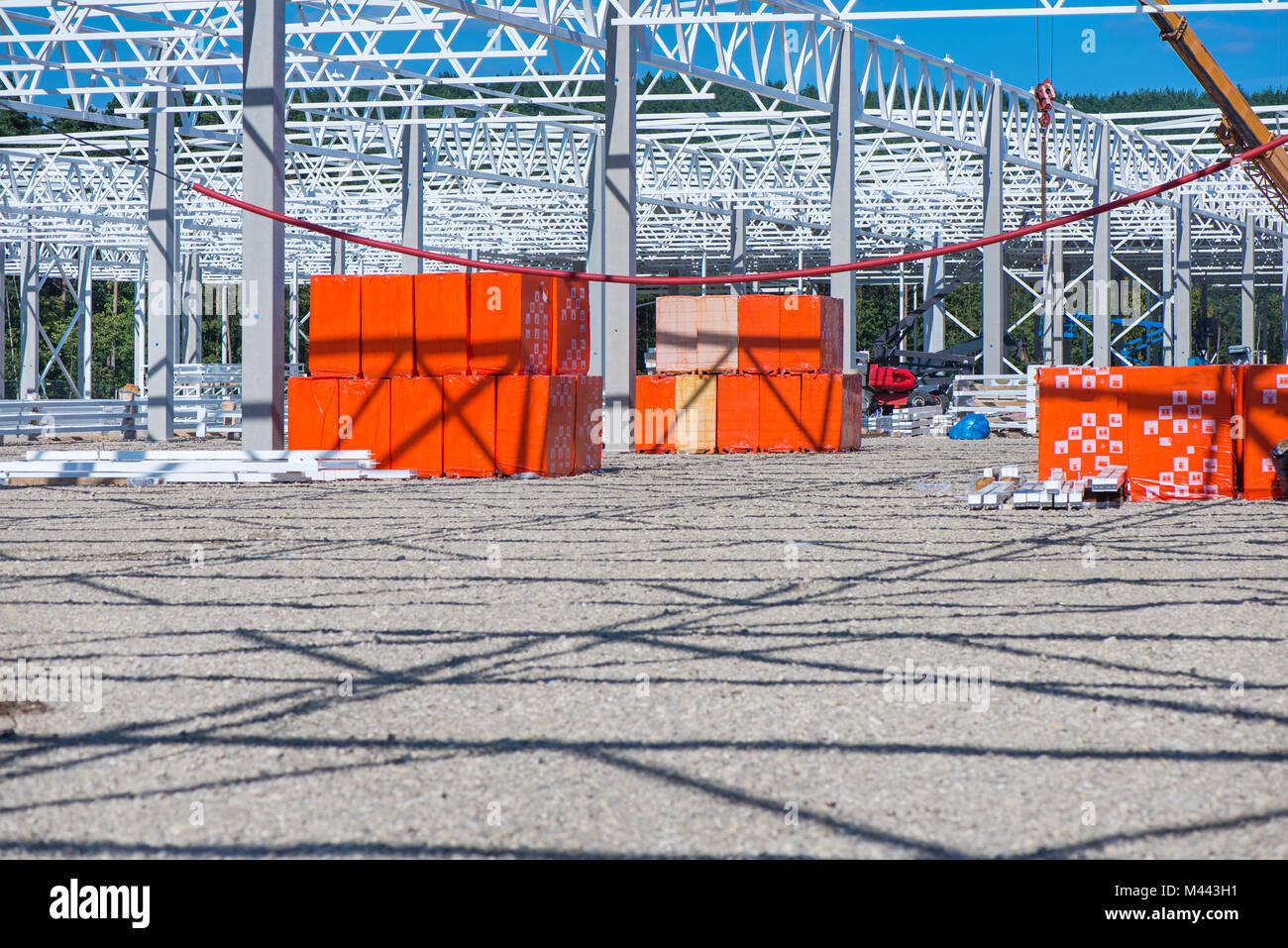 Industrial construction site of new commercial shopping mall ...