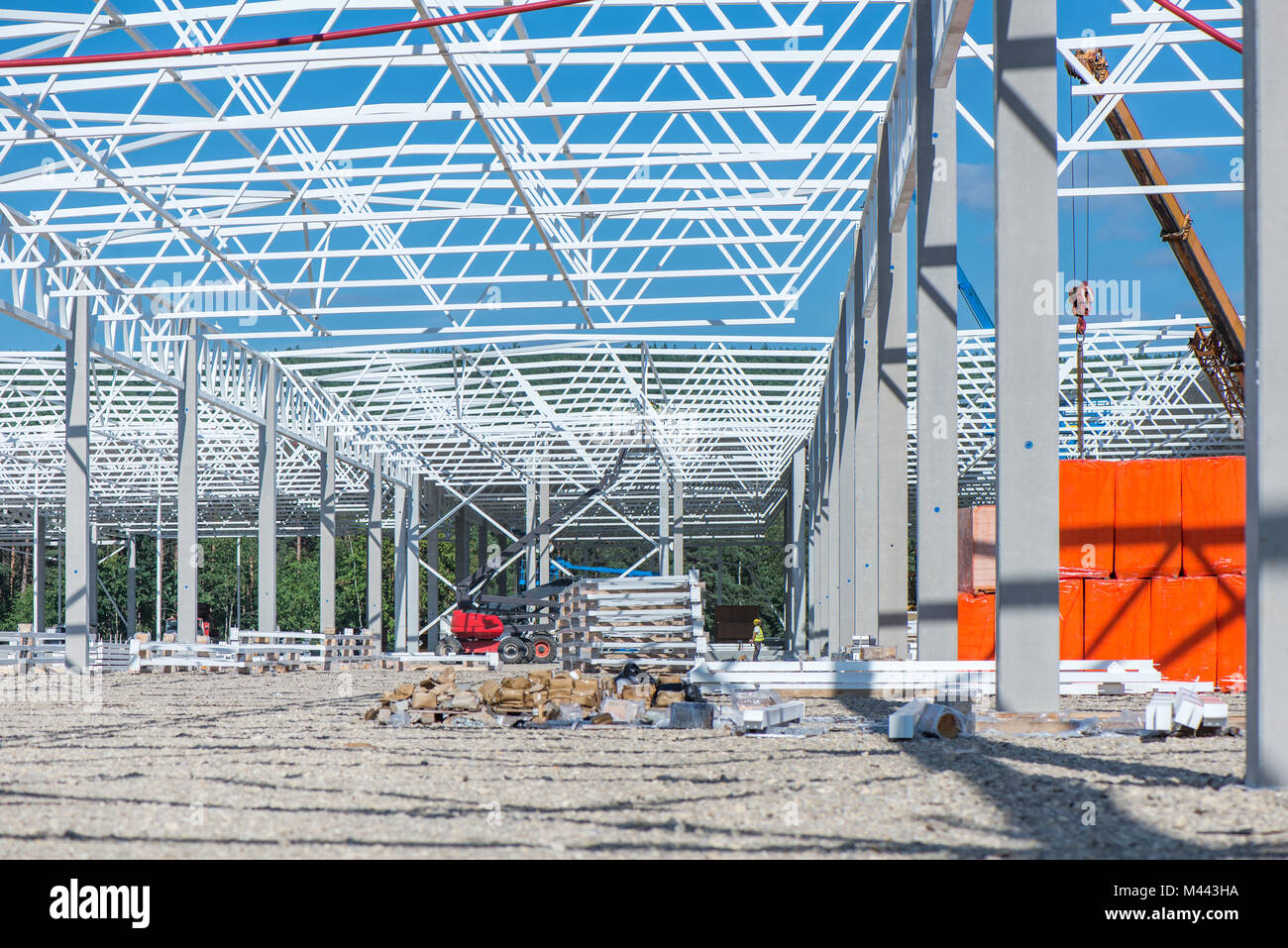 Industrial construction site of new commercial shopping mall ...