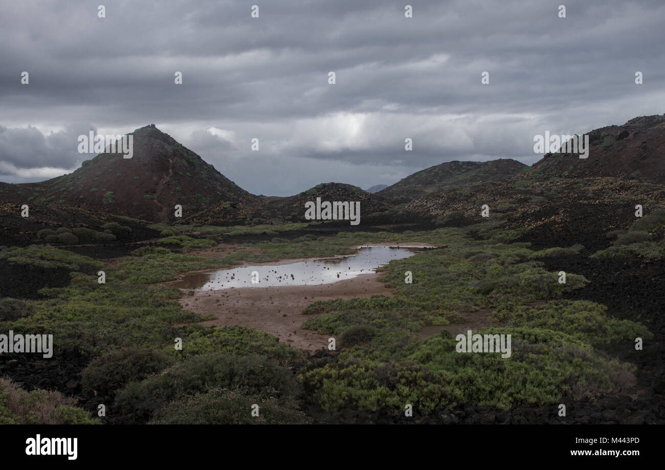 wild and small, the island of Los Lobos in the Canary archipelago ...