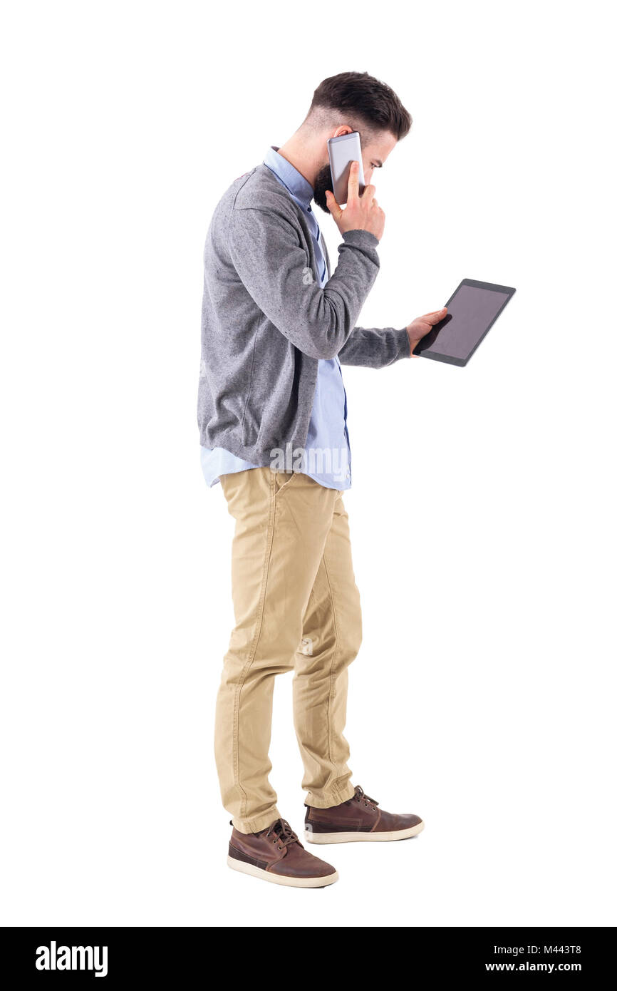 Man watching computer cutout hi-res stock photography and images - Alamy
