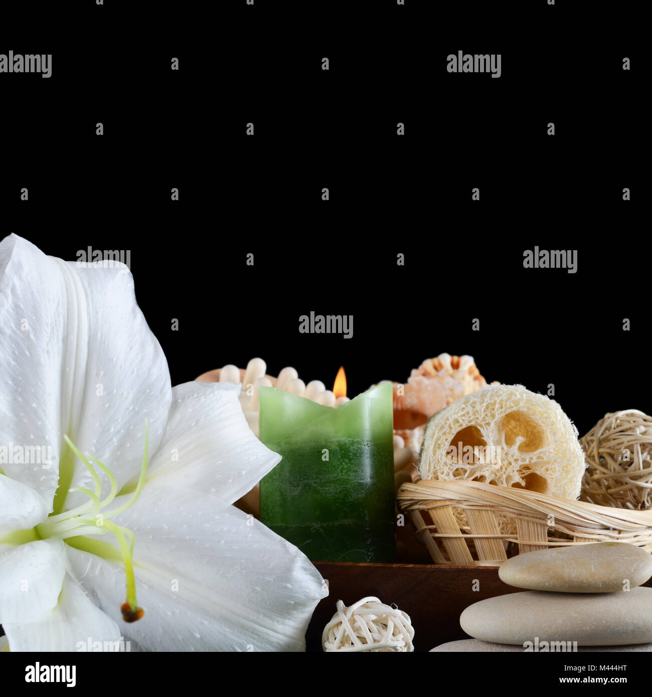 Set for massage and a peeling - SPA-procedures Stock Photo - Alamy