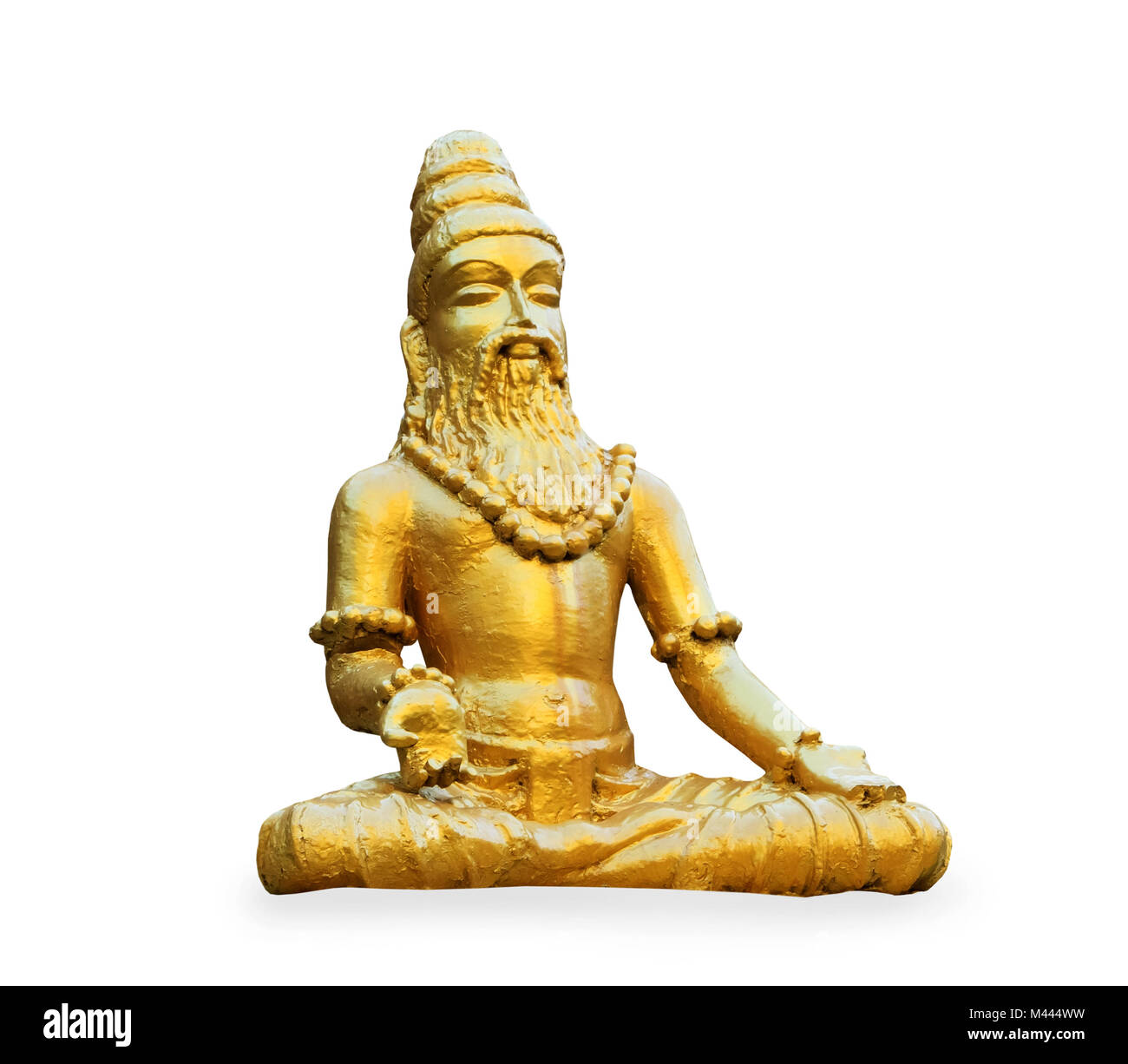 Buddhist golden statue man meditating Stock Photo - Alamy
