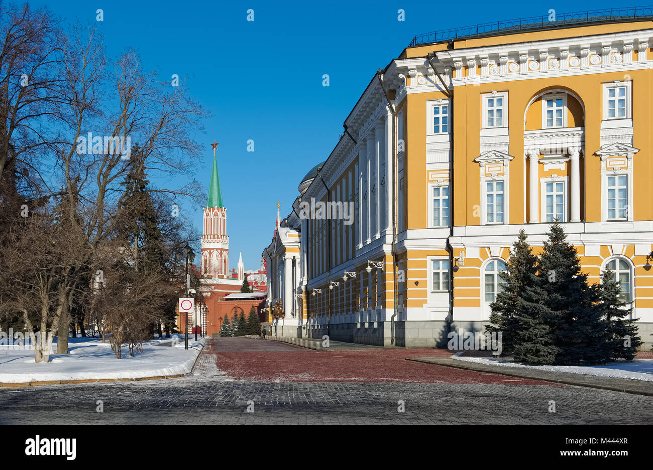 Moscow Kremlin, View of the building of the Senate, built 1776 - 1787 ...