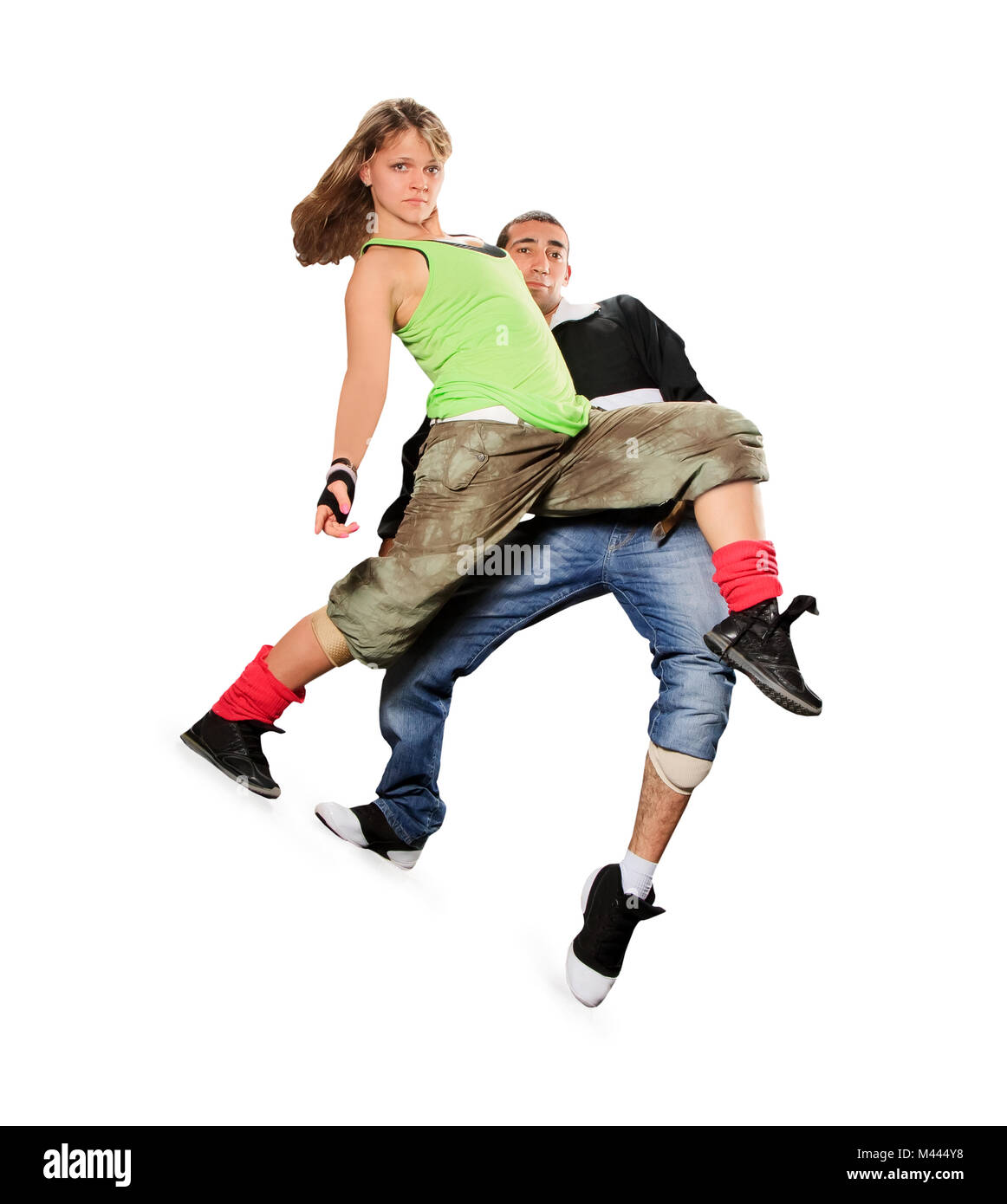 Teenagers dancing breakdance in action Stock Photo - Alamy