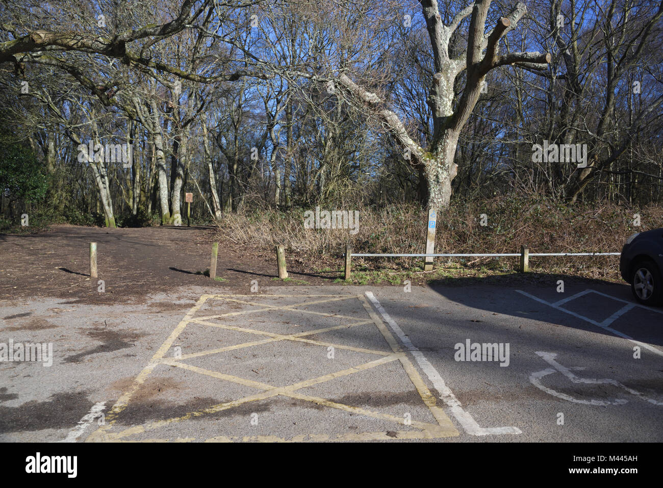 disabled parking countryside car park Stock Photo - Alamy