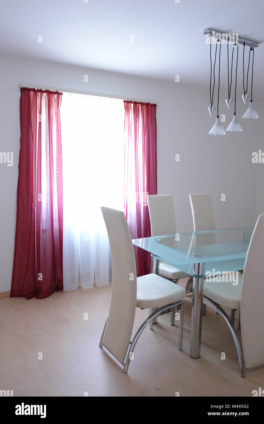 Dinningroom with window Stock Photo - Alamy