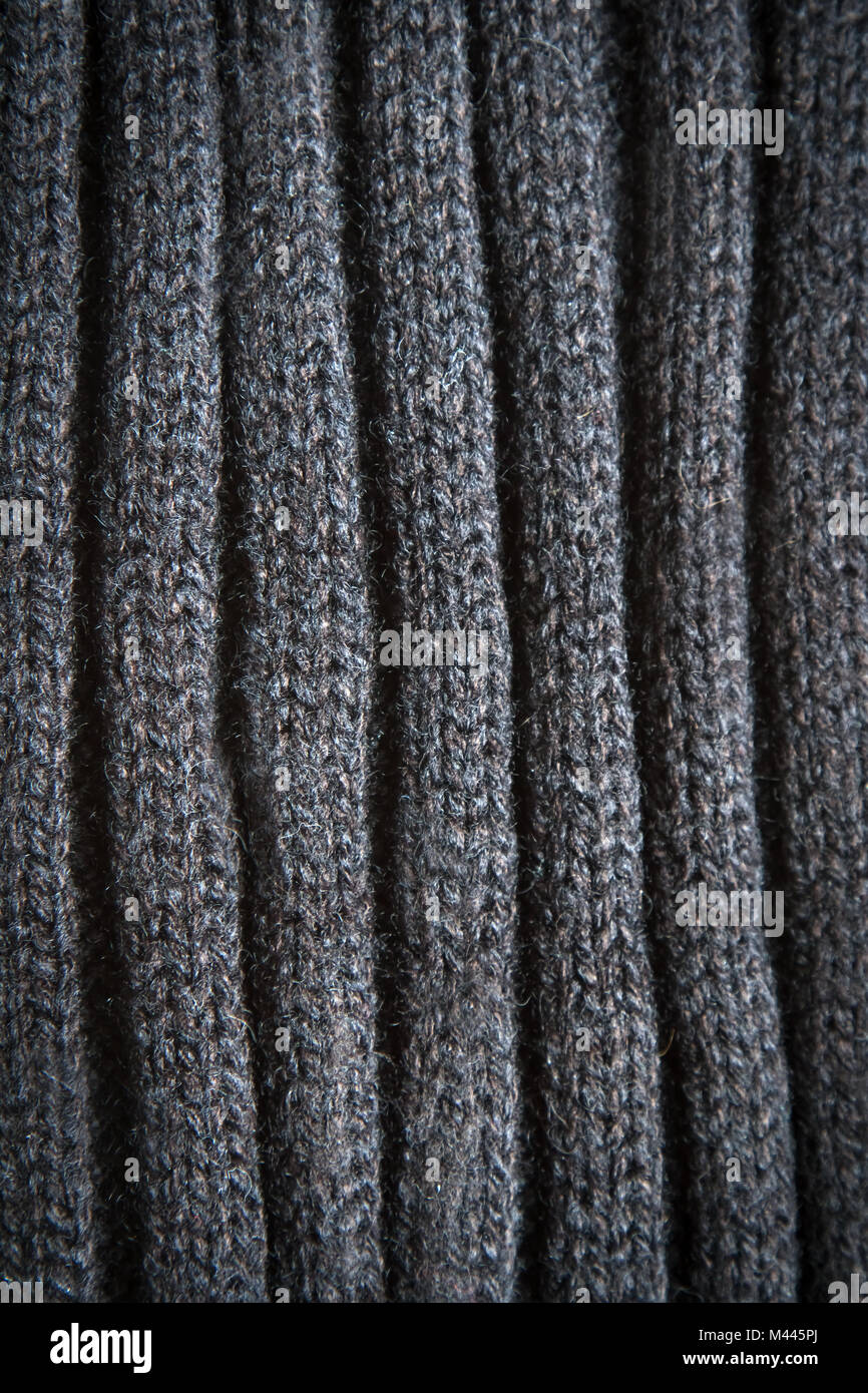 Knitted Black Wool Pattern for background close up Stock Photo - Alamy