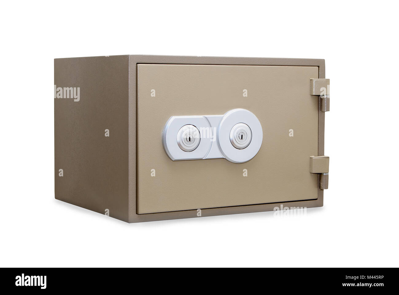 Metal safe isolated on white Stock Photo - Alamy