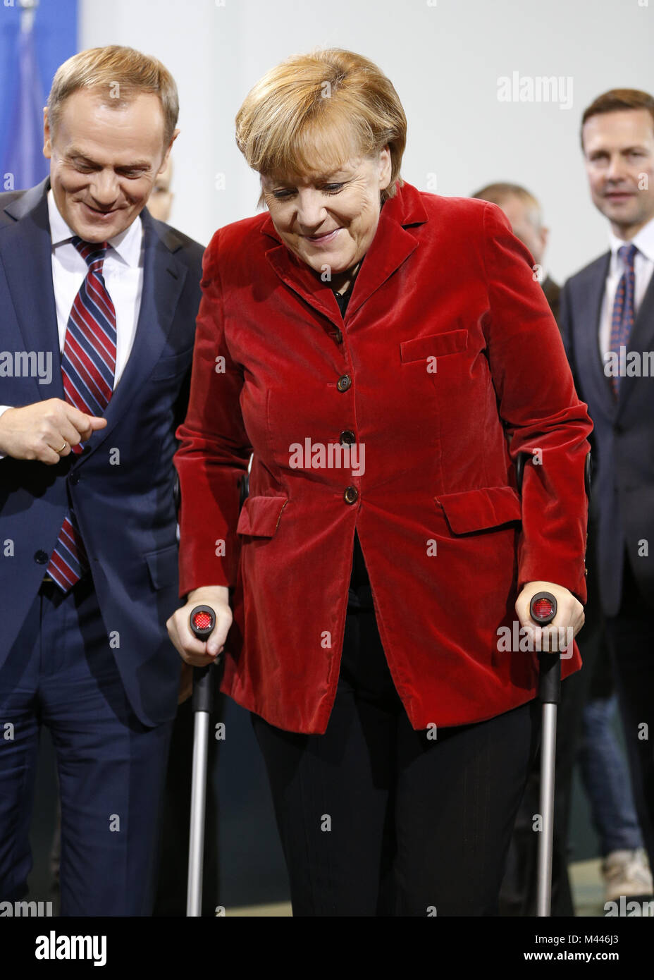 Polish Prime Minister Donald Tusk meets Merkel in Berlin Stock Photo ...