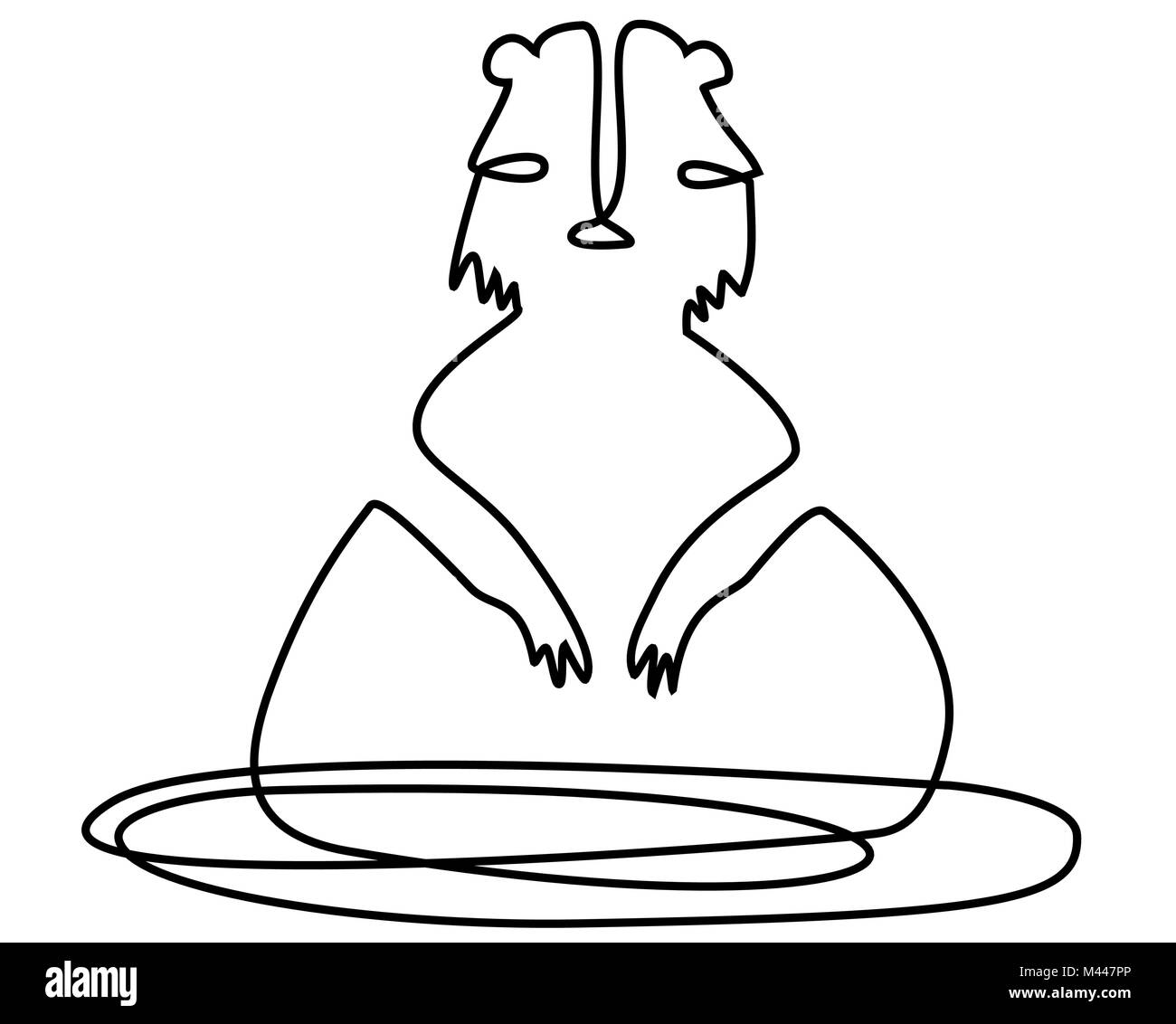 Abstract marmot one line drawing Stock Vector Image & Art - Alamy