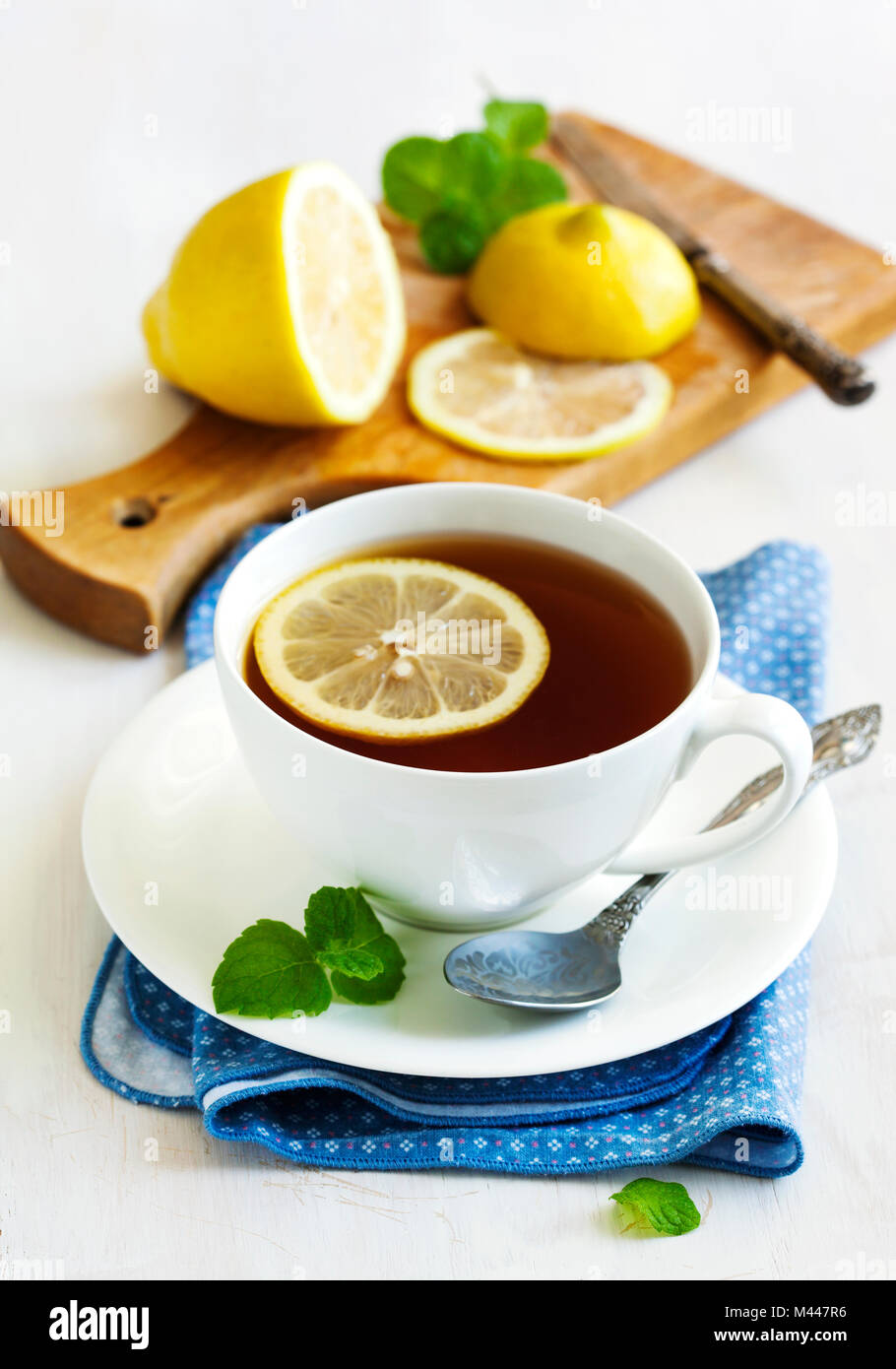 Cup of tea with lemon Stock Photo - Alamy