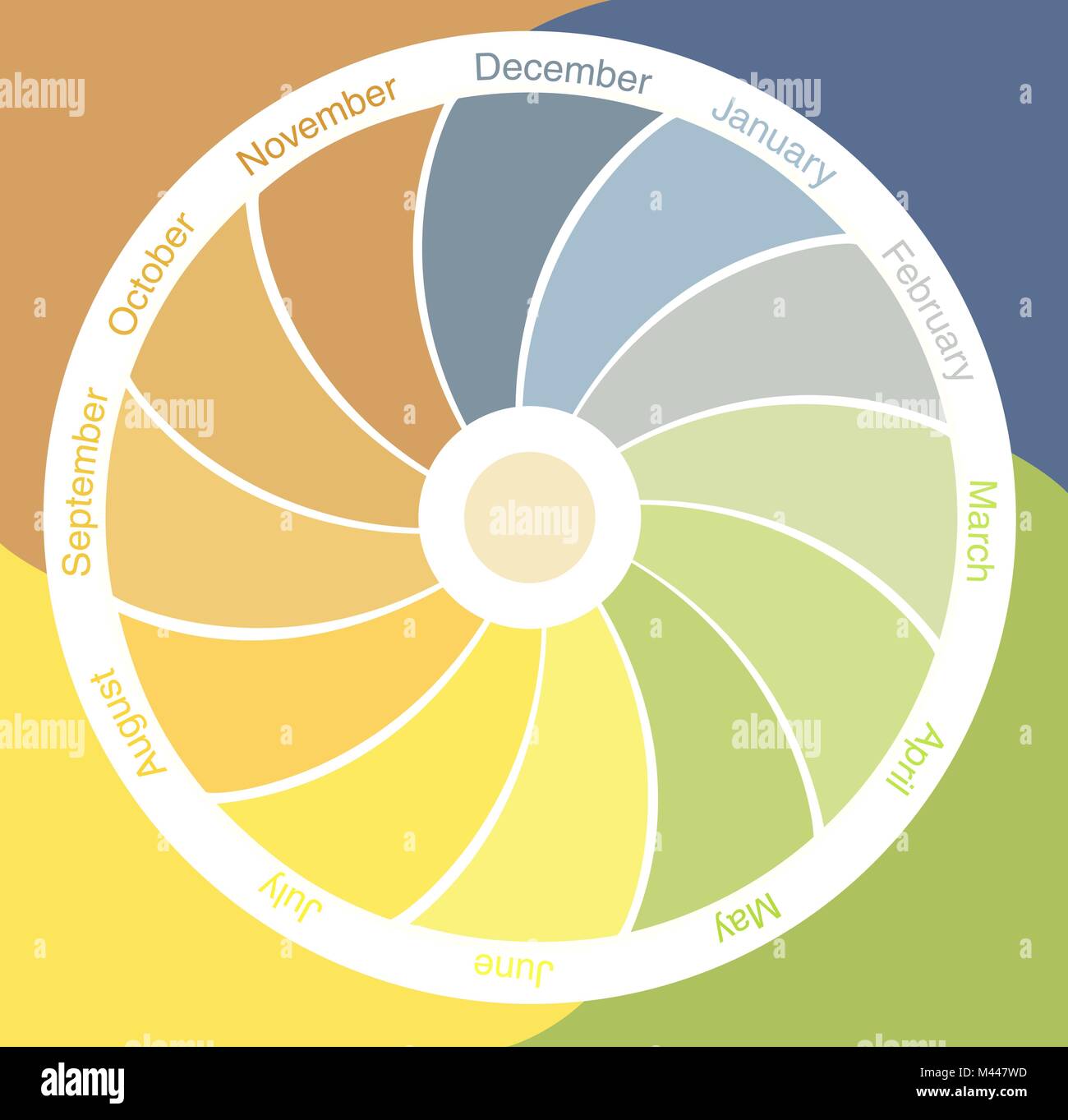 Four seasons concept with background clock Stock Vector Image & Art - Alamy