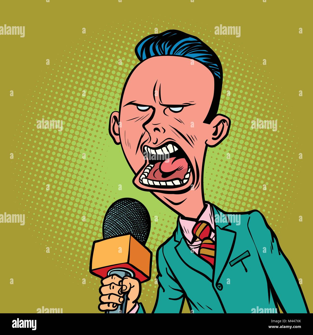 Breaking news reporter character vector hi-res stock photography and ...