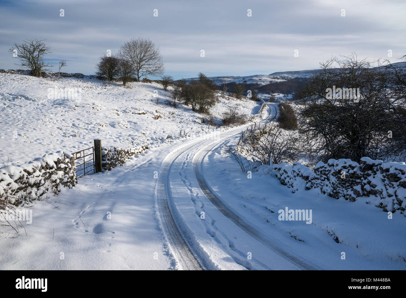 Snowy English Countryside Bright Winter High Resolution Stock ...