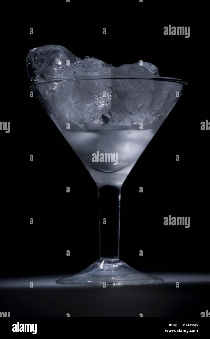 Glass with ice Stock Photo - Alamy