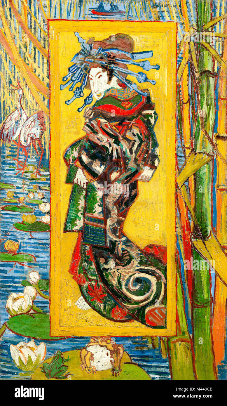 Courtesan (after Eisen), 1887, by Van Gogh Stock Photo - Alamy