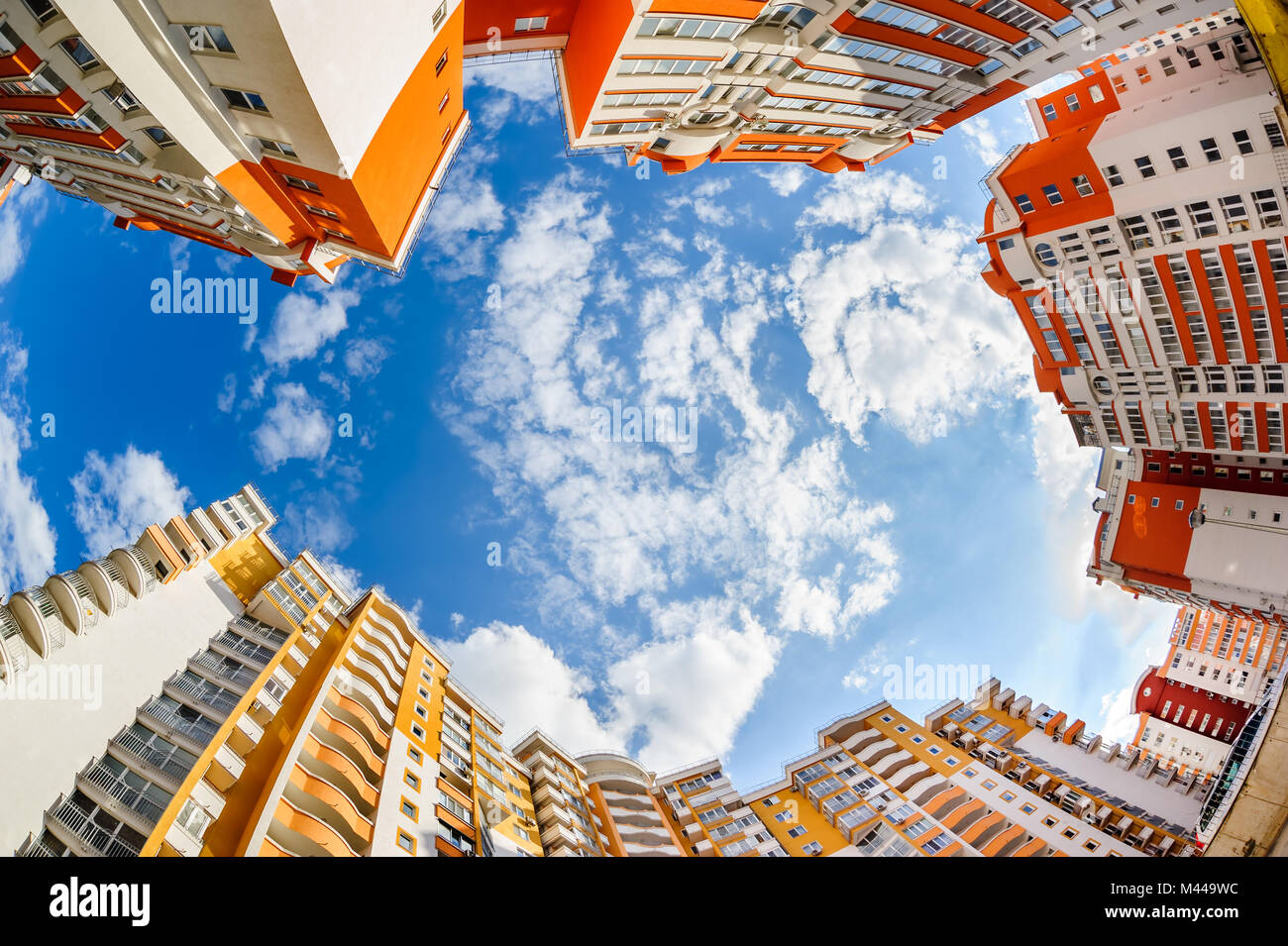 Fisheye lens buildings hi-res stock photography and images - Alamy
