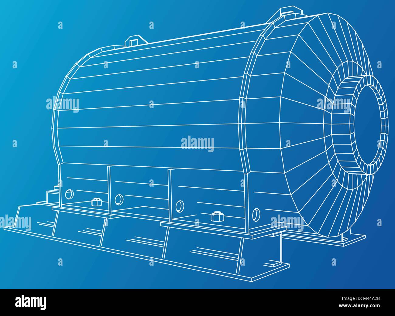 Wire-frame engine. Tracing illustration of 3d. EPS 10 vector format ...
