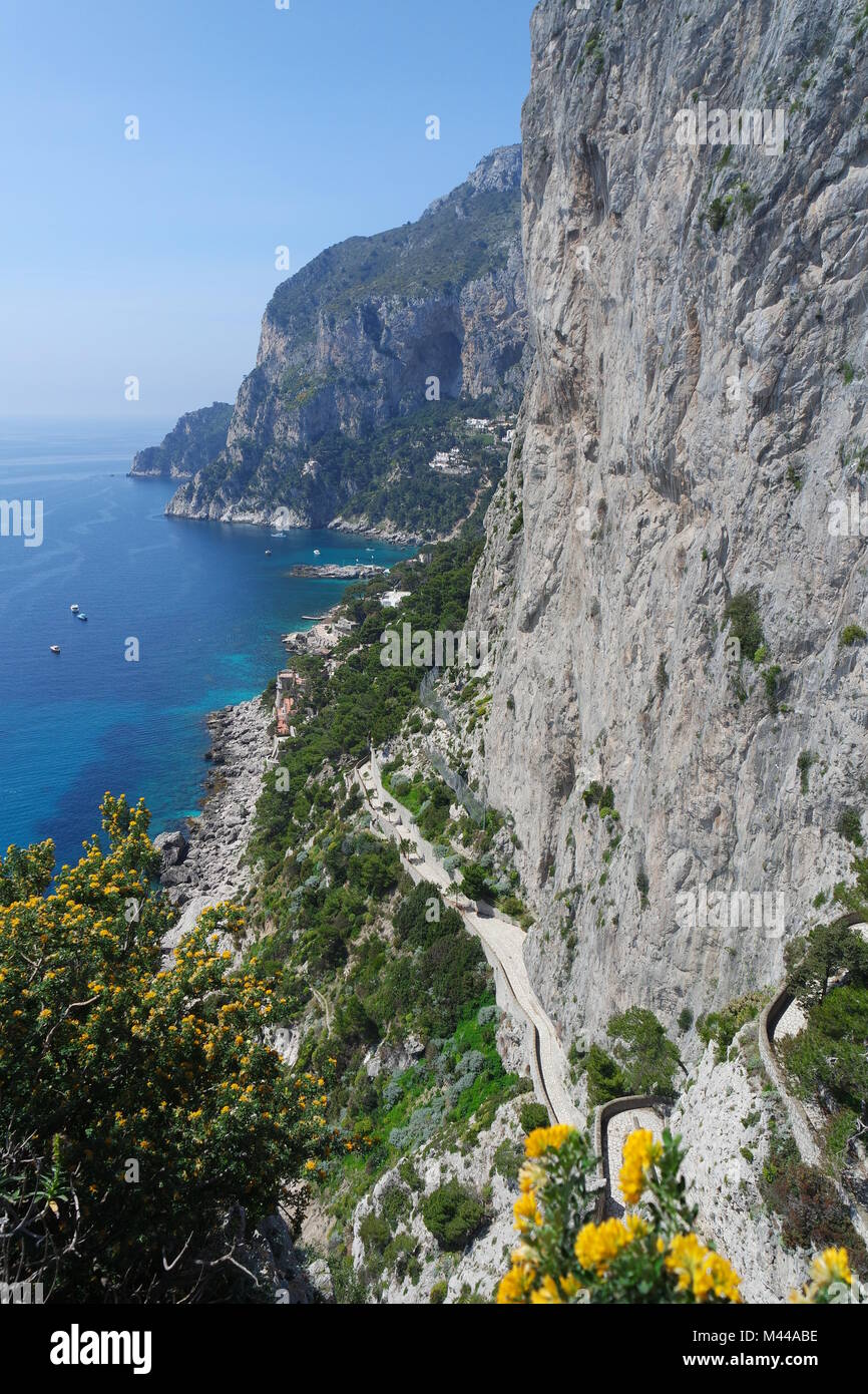 Cliffs of Capri Stock Photo - Alamy