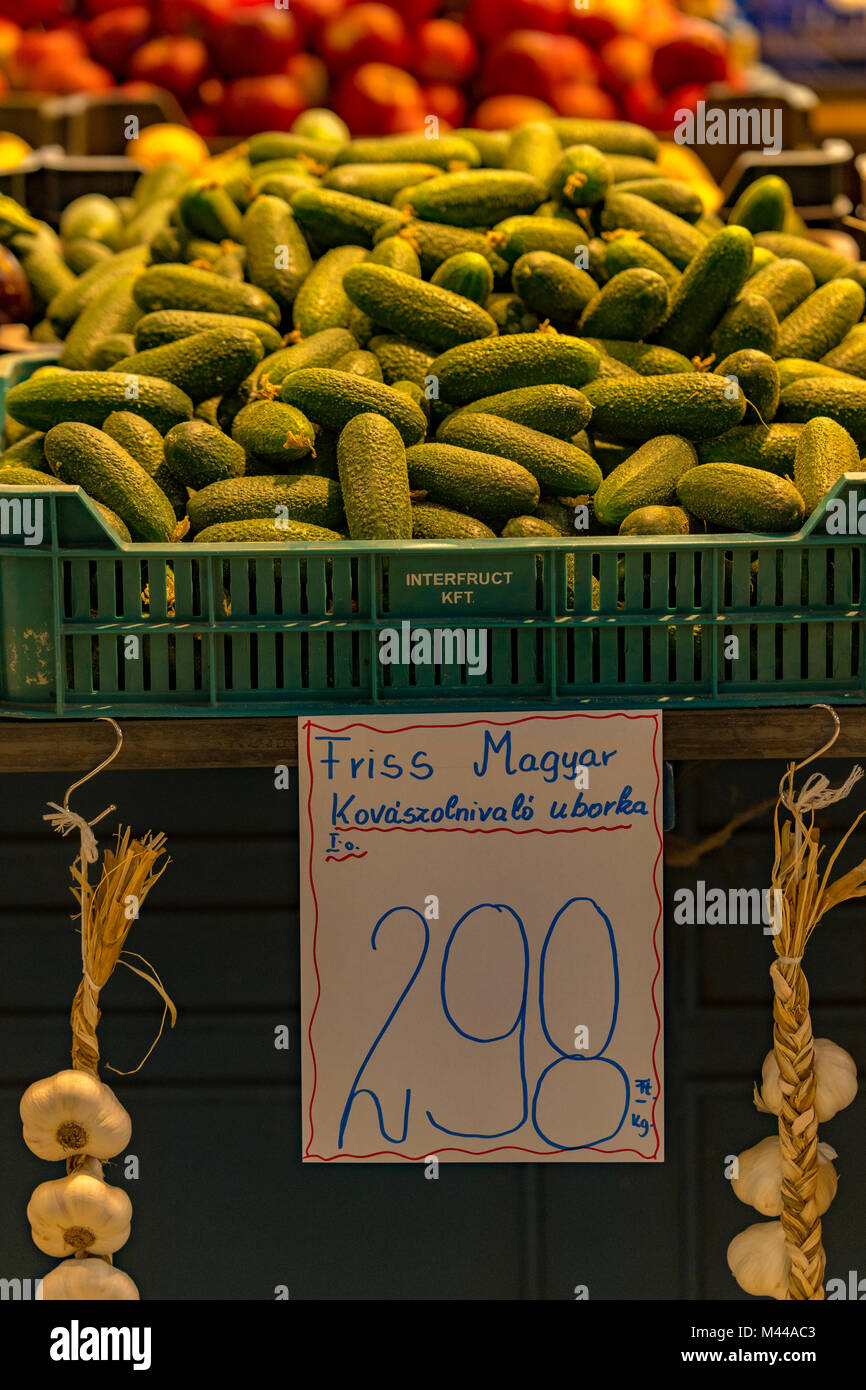 Hungarian cucumber market stall hi-res stock photography and images - Alamy