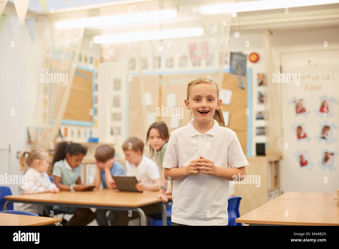 Portrait schoolgirl wearing school uniform hi-res stock photography and ...