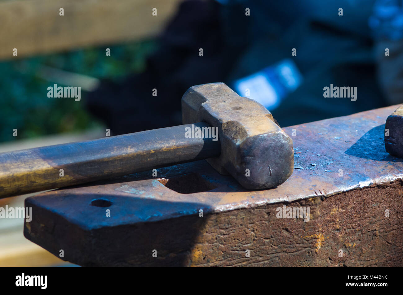 blacksmith tools and fixtures for hand forged metal, close-up Stock ...