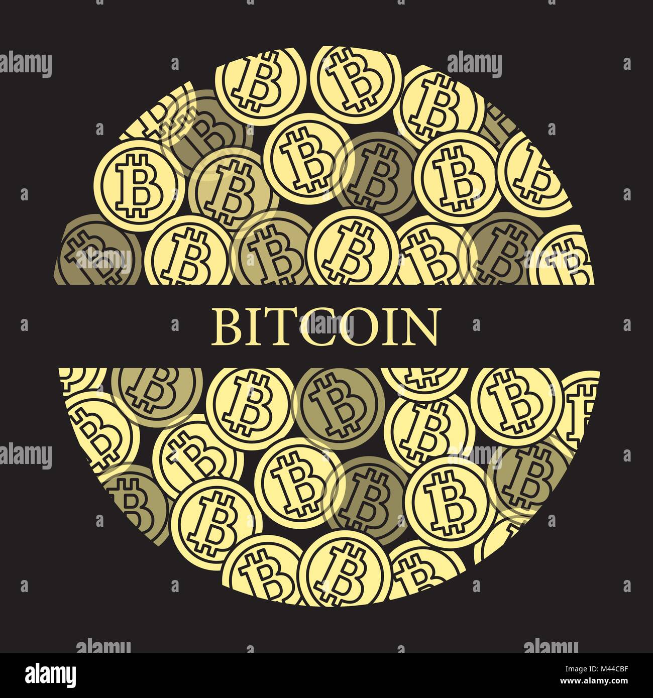 Bitcoins. Digital currency. Blockchain technology. Design for banner ...