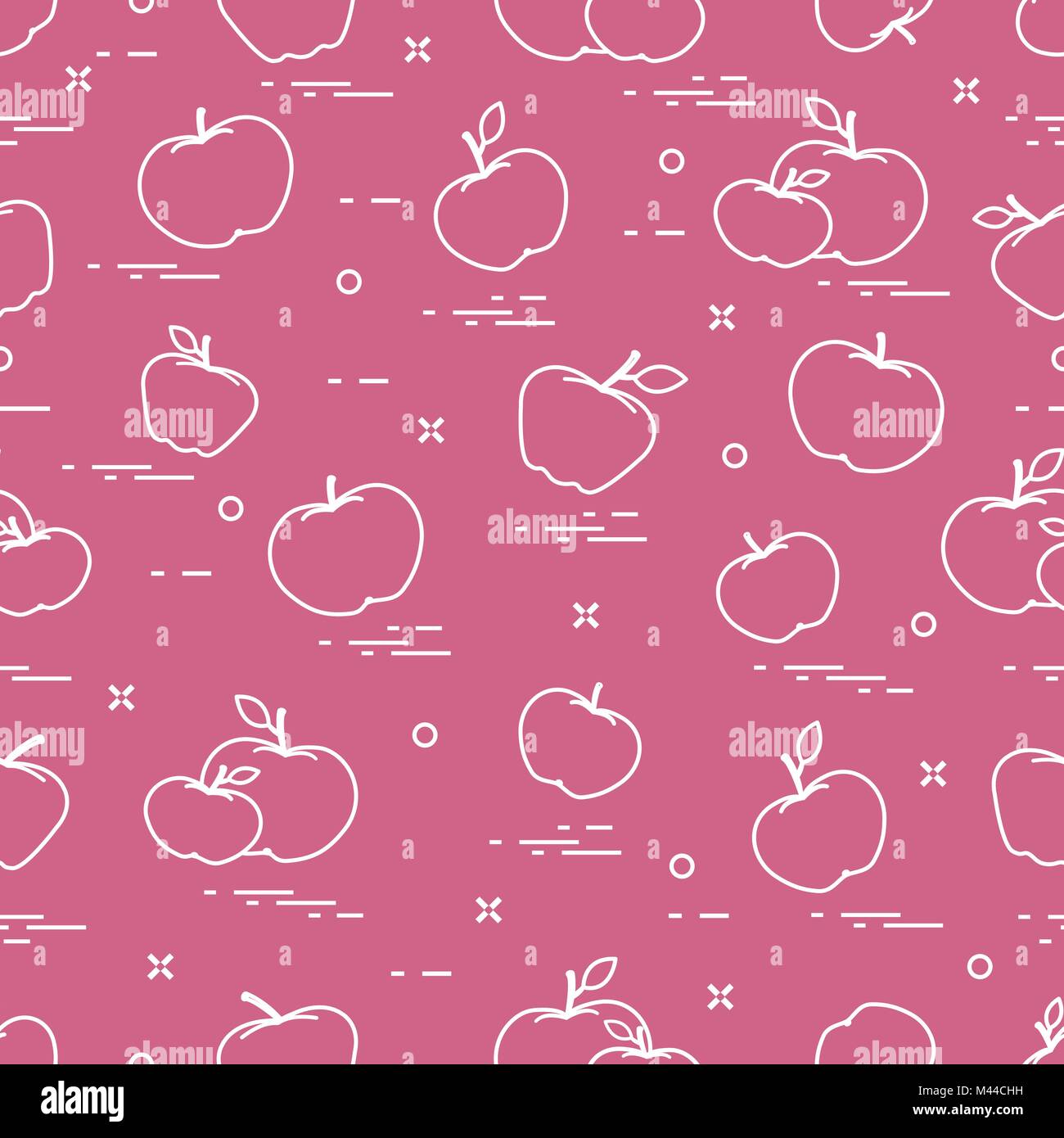 Apples juicy fruit. Seamless pattern. Design for announcement ...
