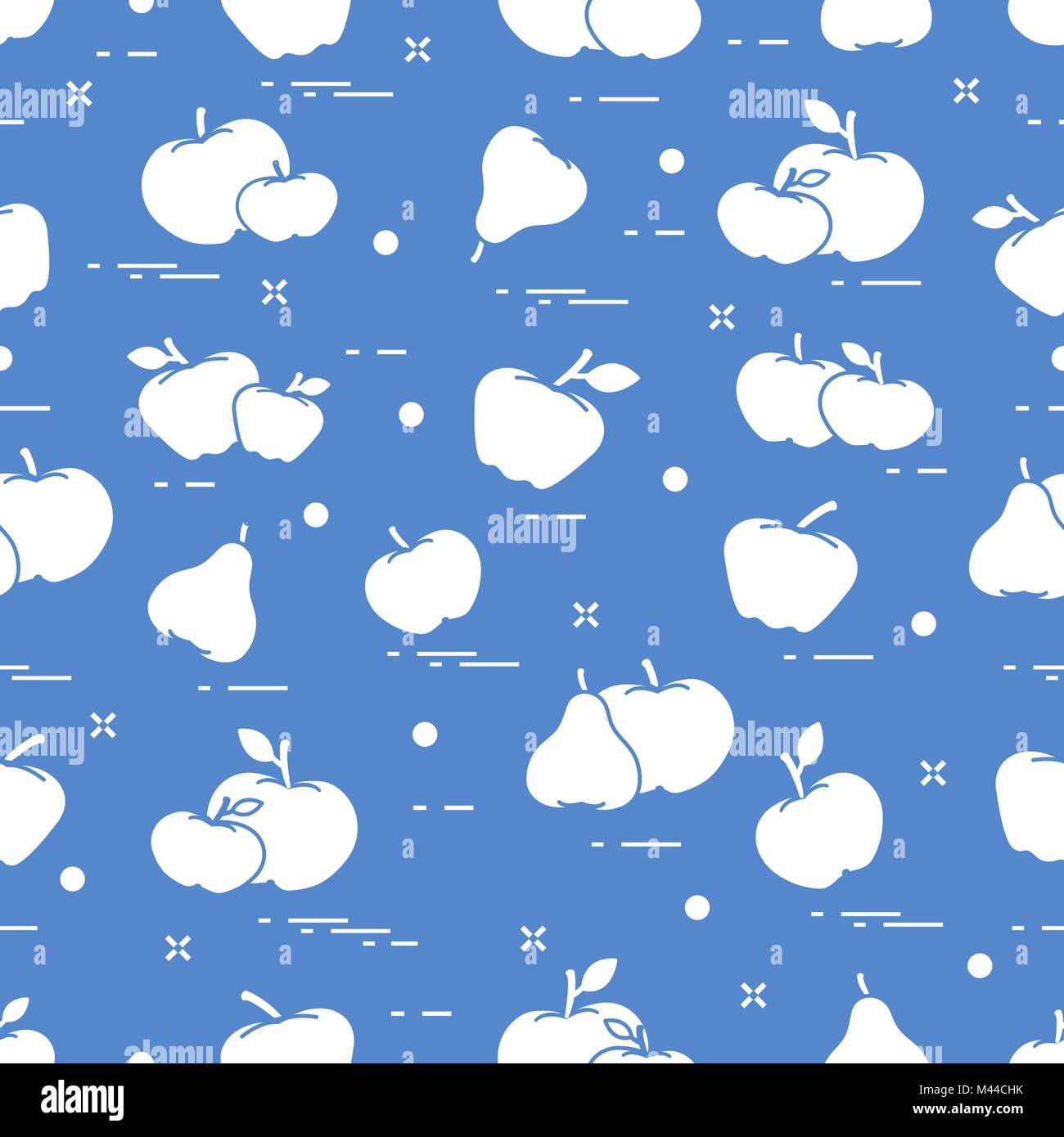 Apples and pears juicy fruit. Seamless pattern. Design for announcement ...