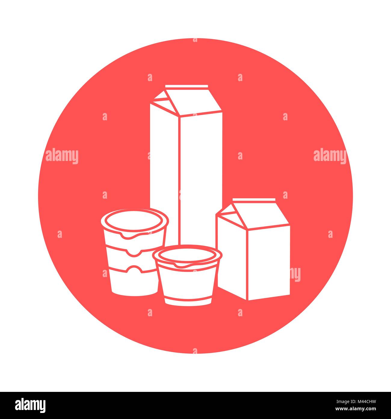 Different dairy products. Design for banner, poster or print Stock ...