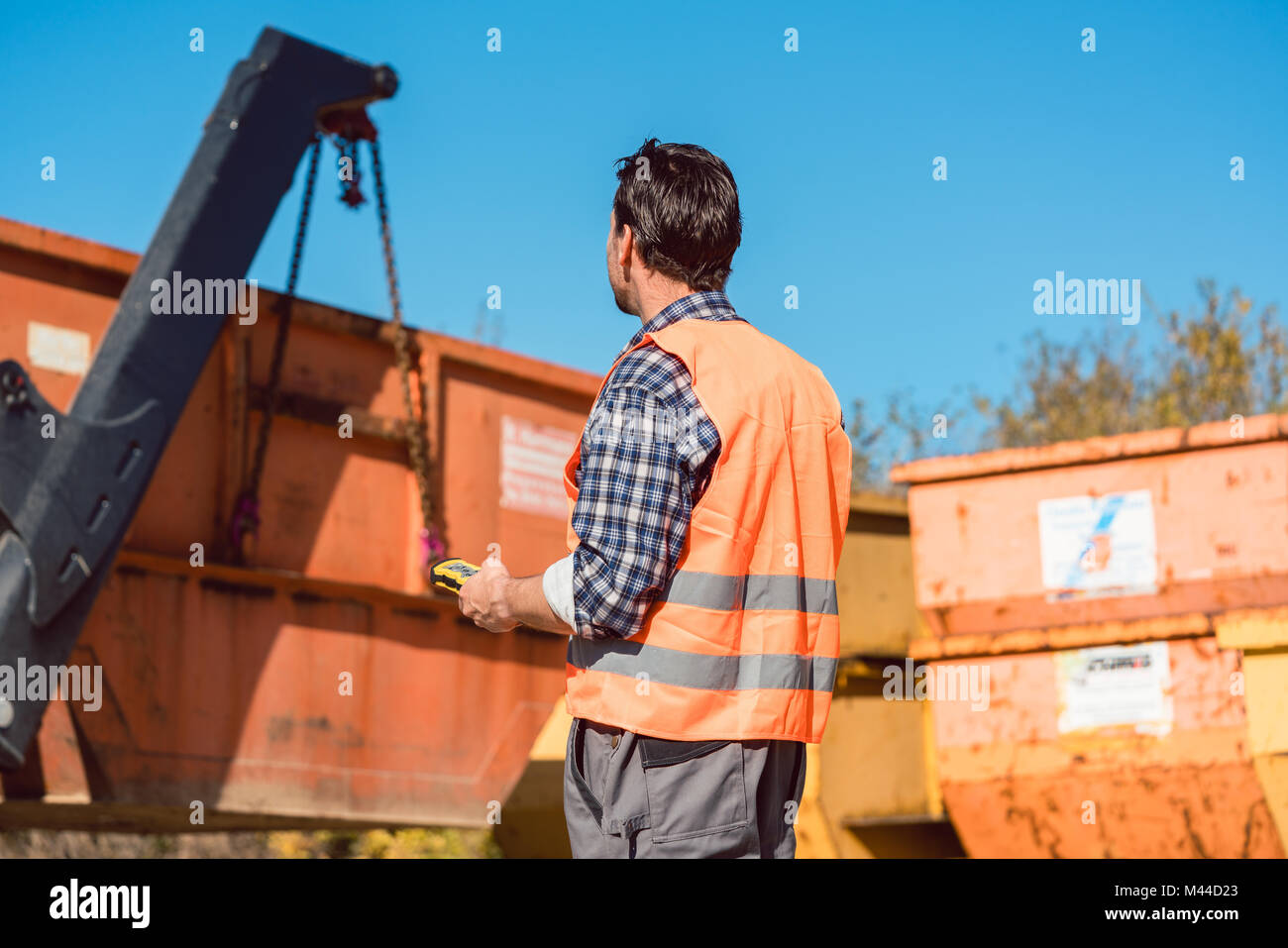 Demolition waste container hi-res stock photography and images - Alamy