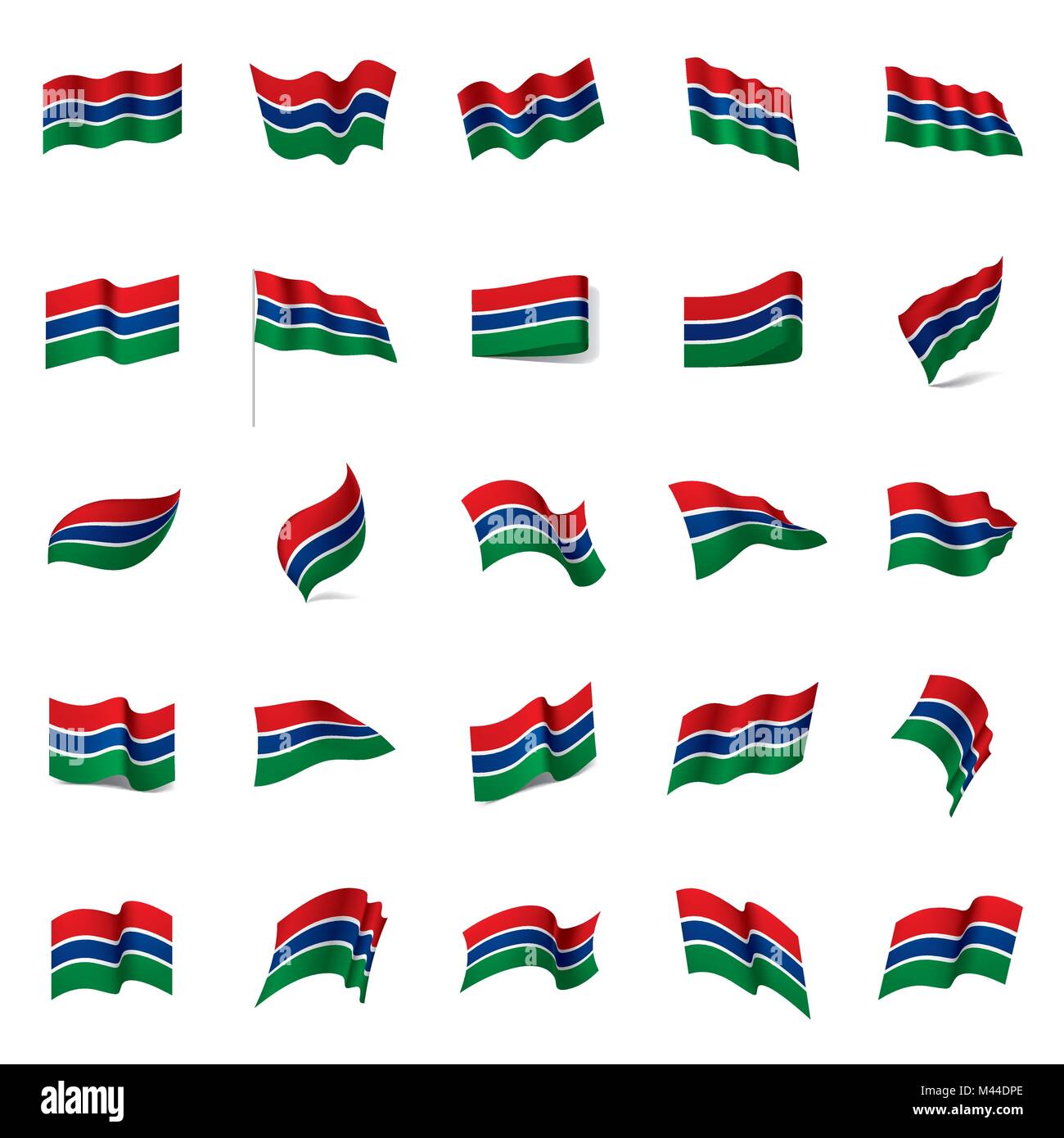Gambia flag waving national symbol Cut Out Stock Images & Pictures - Alamy