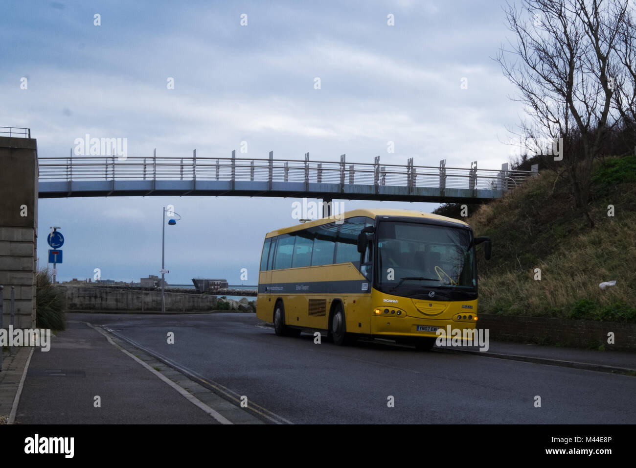 Dorset school bus, Weymouth, Dorset Stock Photo - Alamy