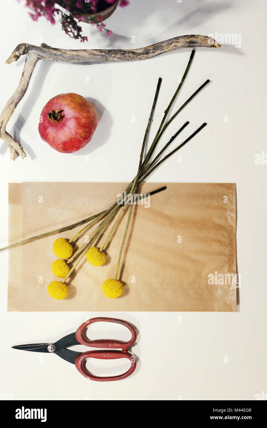 Composed objects for handicraft arrangement Stock Photo - Alamy