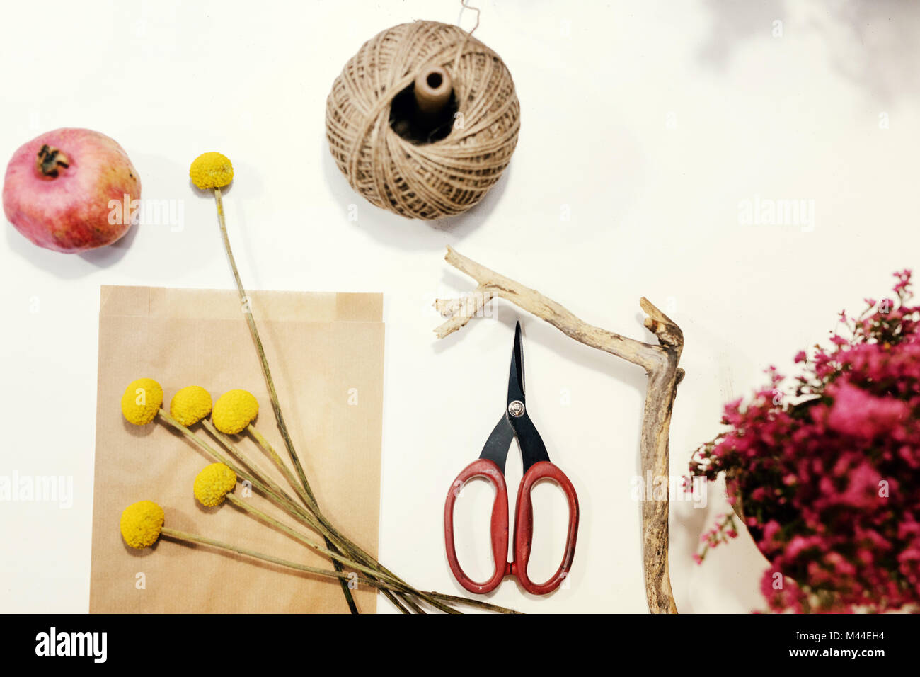 Composed objects for handicraft arrangement Stock Photo - Alamy