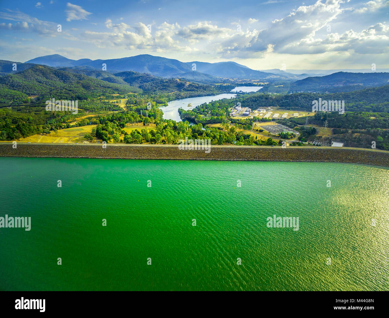 Aerial view of Lake Eildon dam and Goulburn River in Australia Stock ...