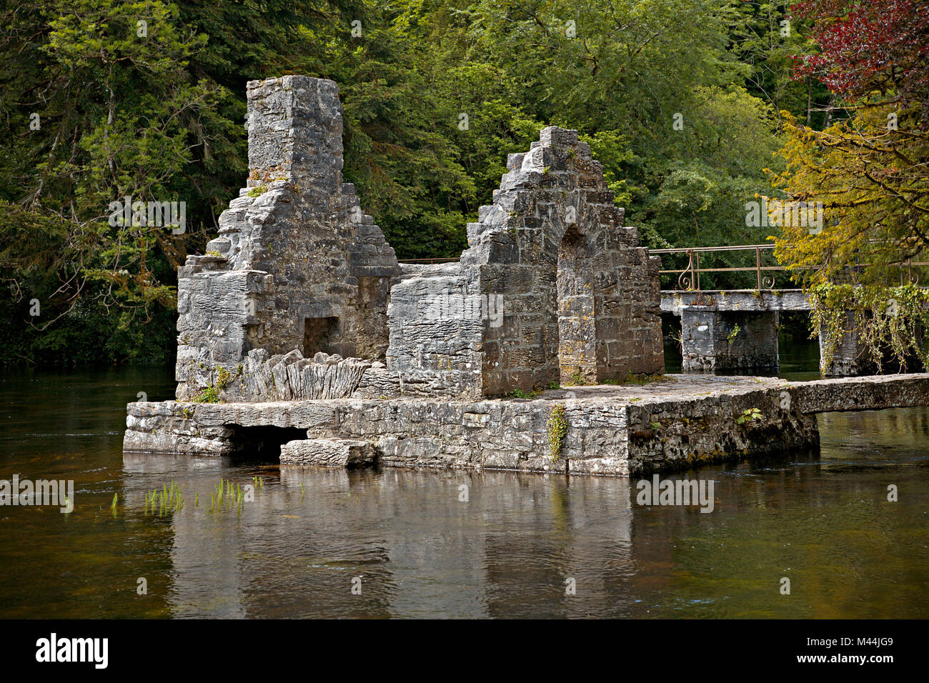 Derelict cottage on the riverbank at Cong, Ireland Stock Photo - Alamy