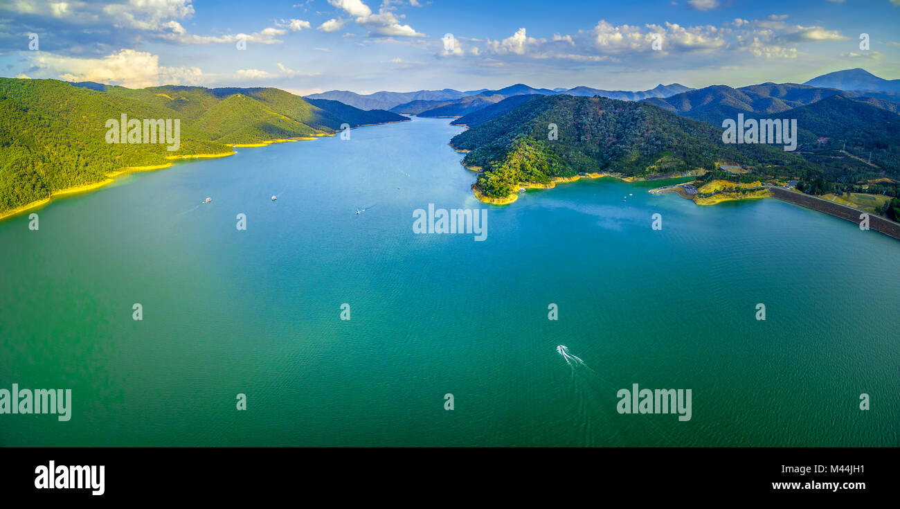 Scenic aerial view countryside lake hi-res stock photography and images ...